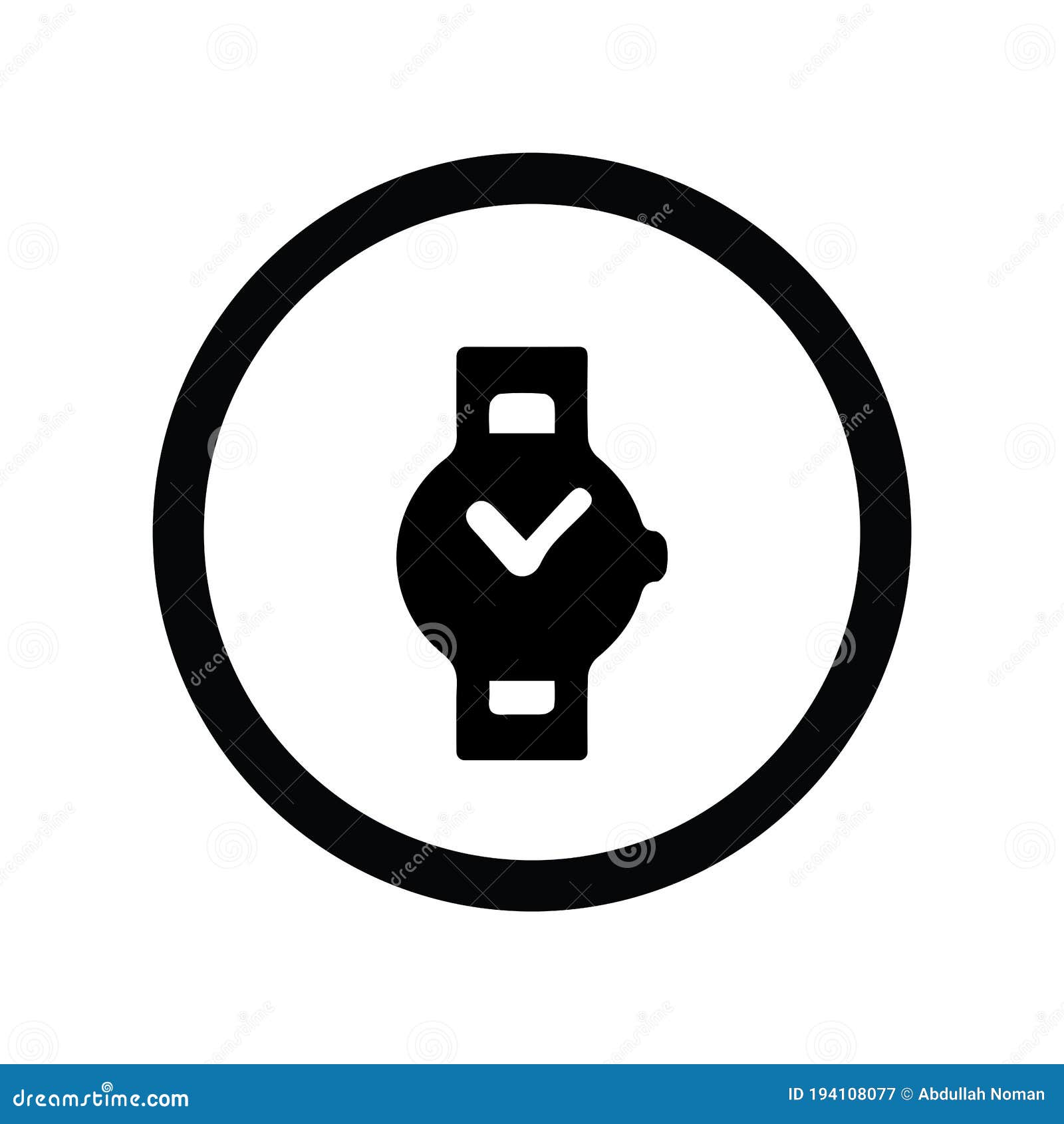 Style hand watch icon stock vector. Illustration of chronometer - 194108077