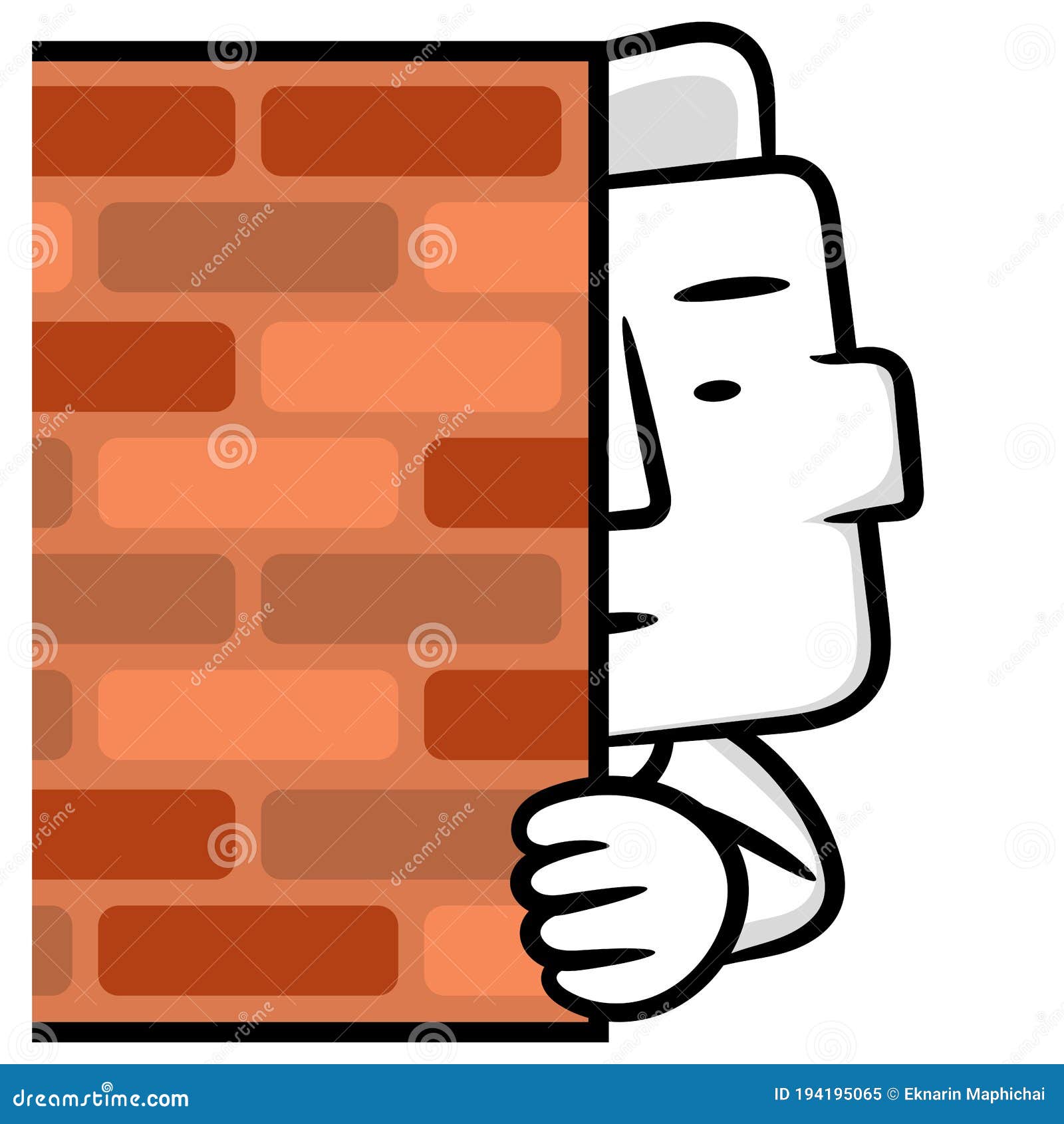 White Man Cartoon Peeking Scene Stock Vector - Illustration of funny ...