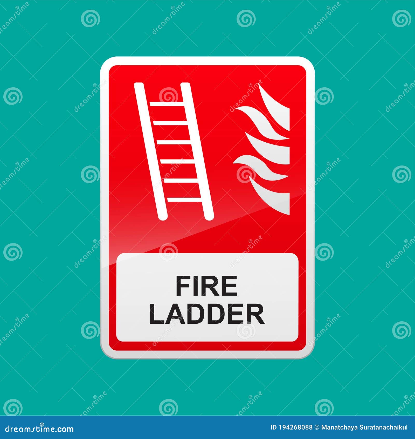 Do Not Use Ladder Sign. No Ladders. Prohibition Sign With Ladder And ...