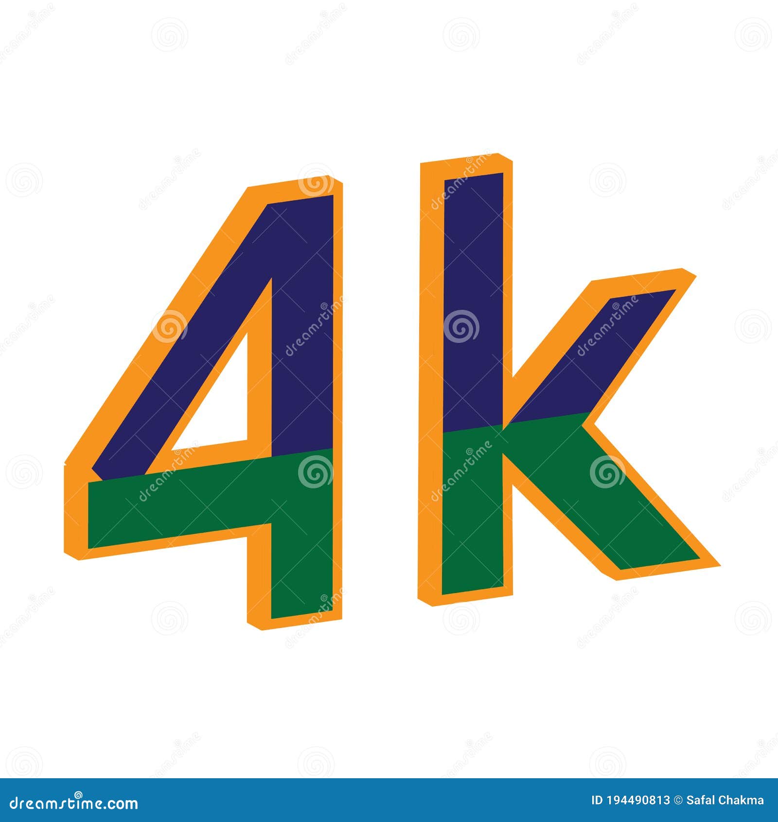 Vector 4k Text Design Illustration Stock Vector - Illustration of hdmi ...