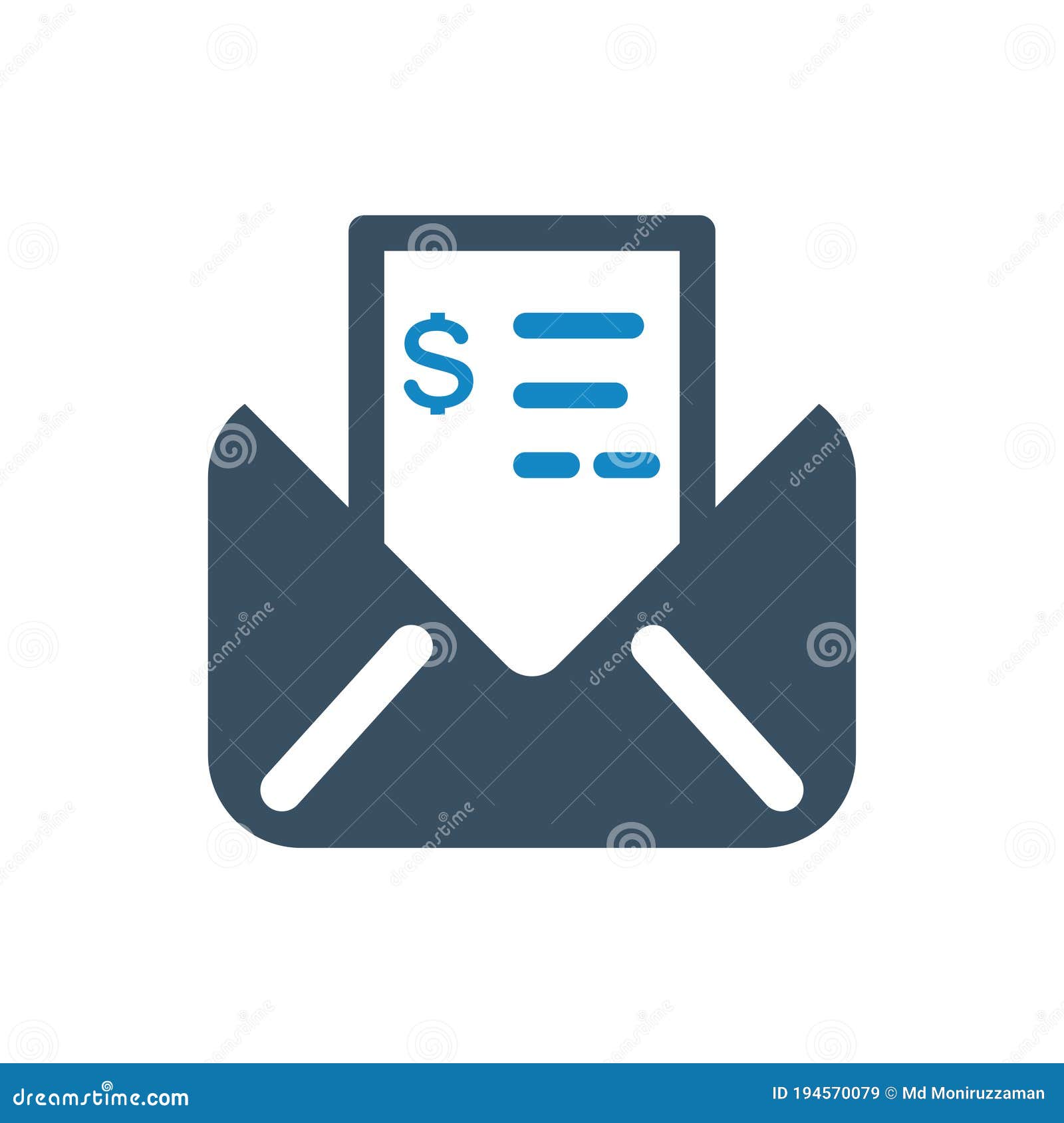 Bill Invoice Icon Vector Illustration Stock Vector - Illustration of ...