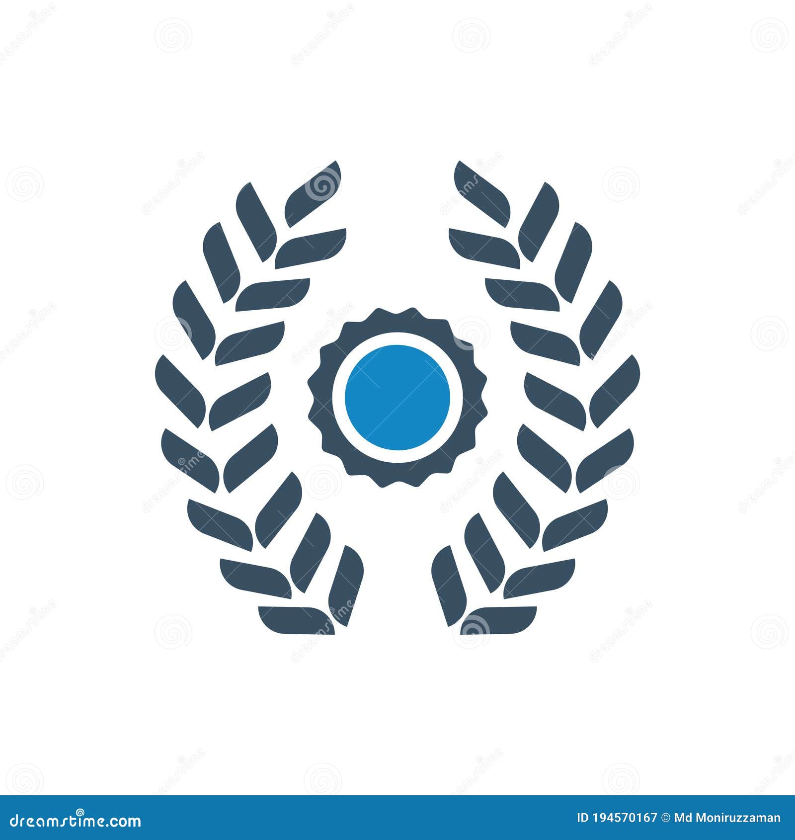 Achievement Award Ribbon Icon Vector Illustration Stock Vector ...