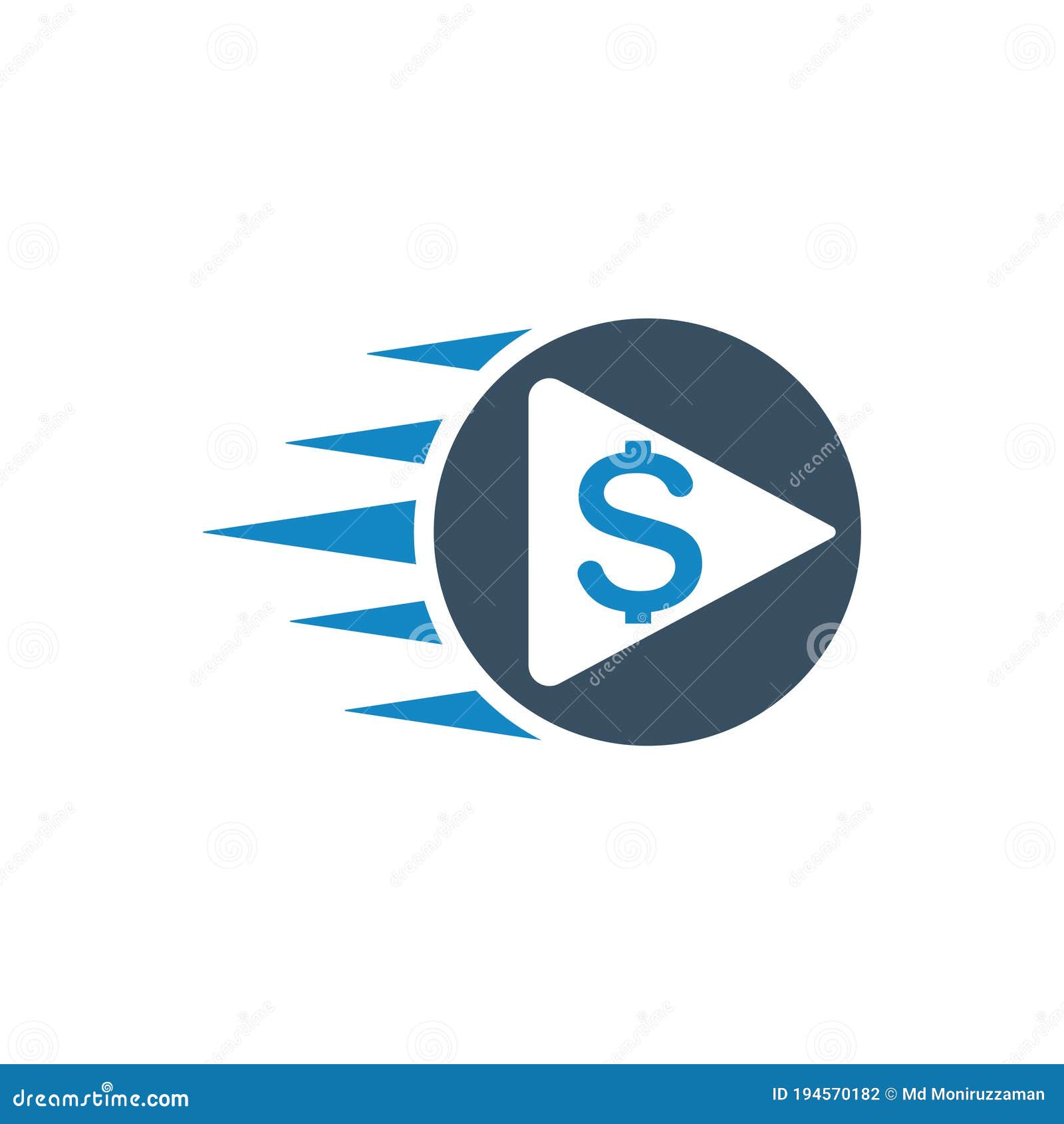 Fast Cash Cash Fast Money Refund Icon Vector Illustration Stock Vector ...