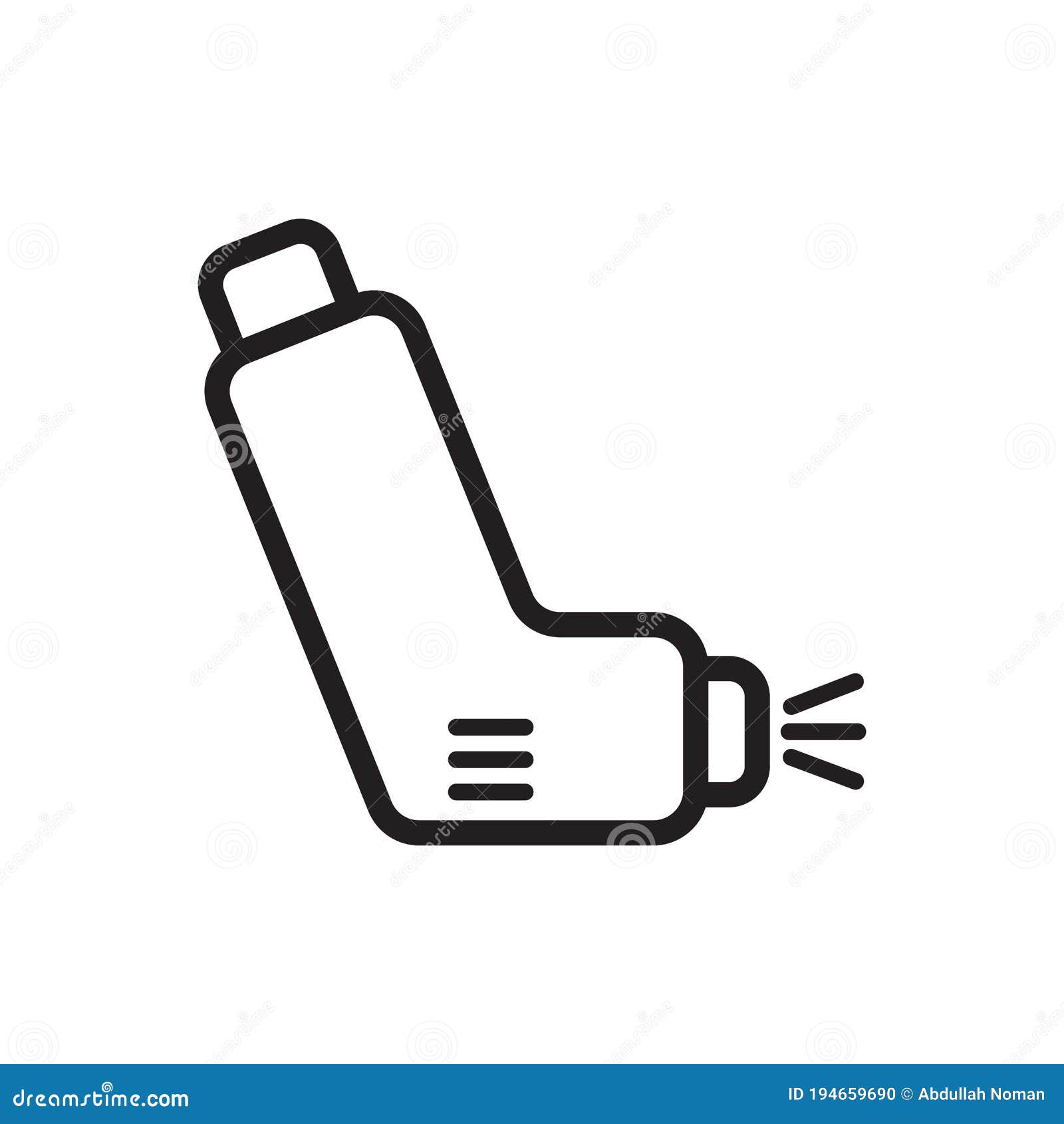 Inhaler Icon Cartoon. Single Medicine Icon From The Big Medical ...