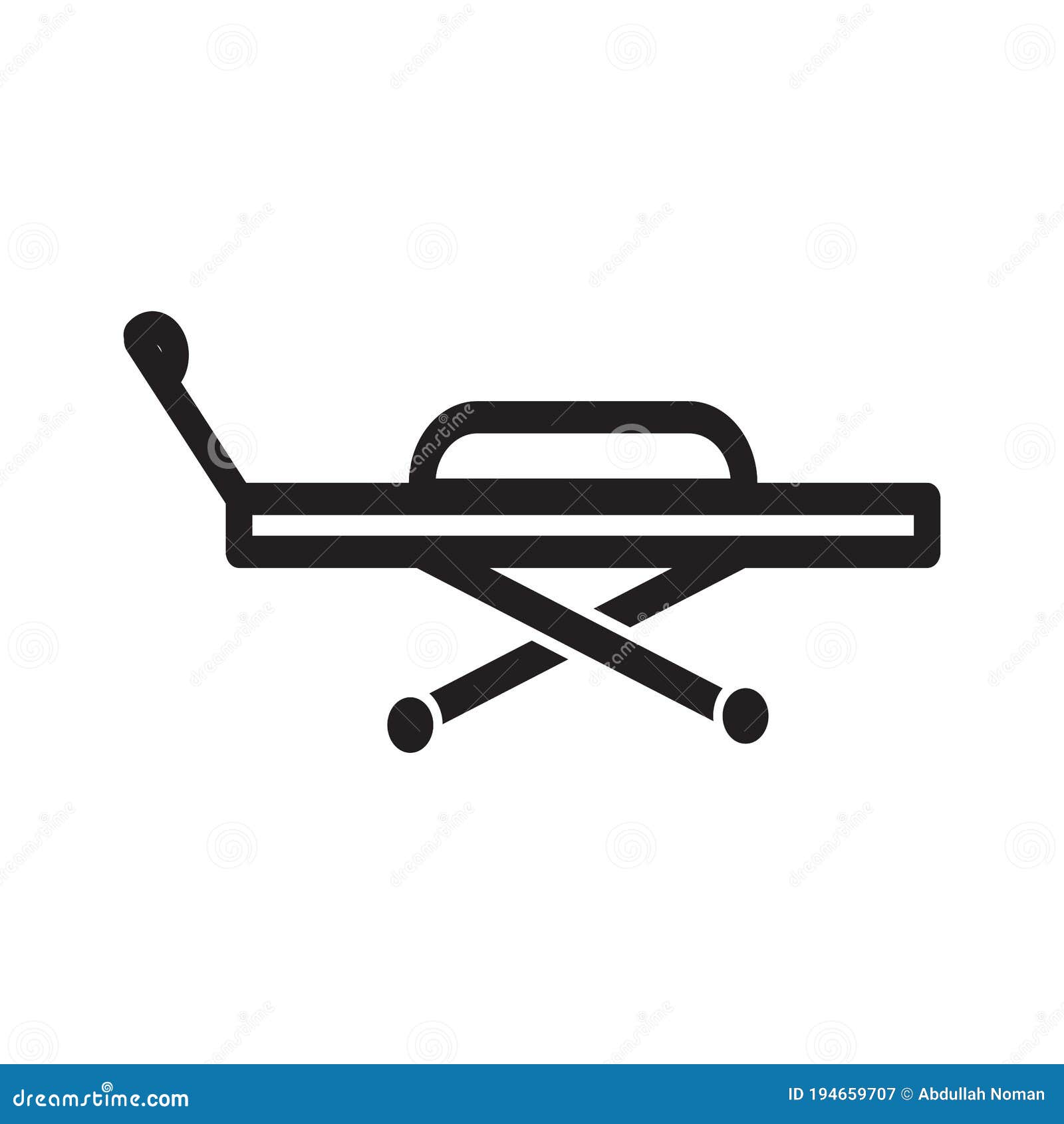 Medical Stretcher Icon Design Black Stock Vector - Illustration of ...