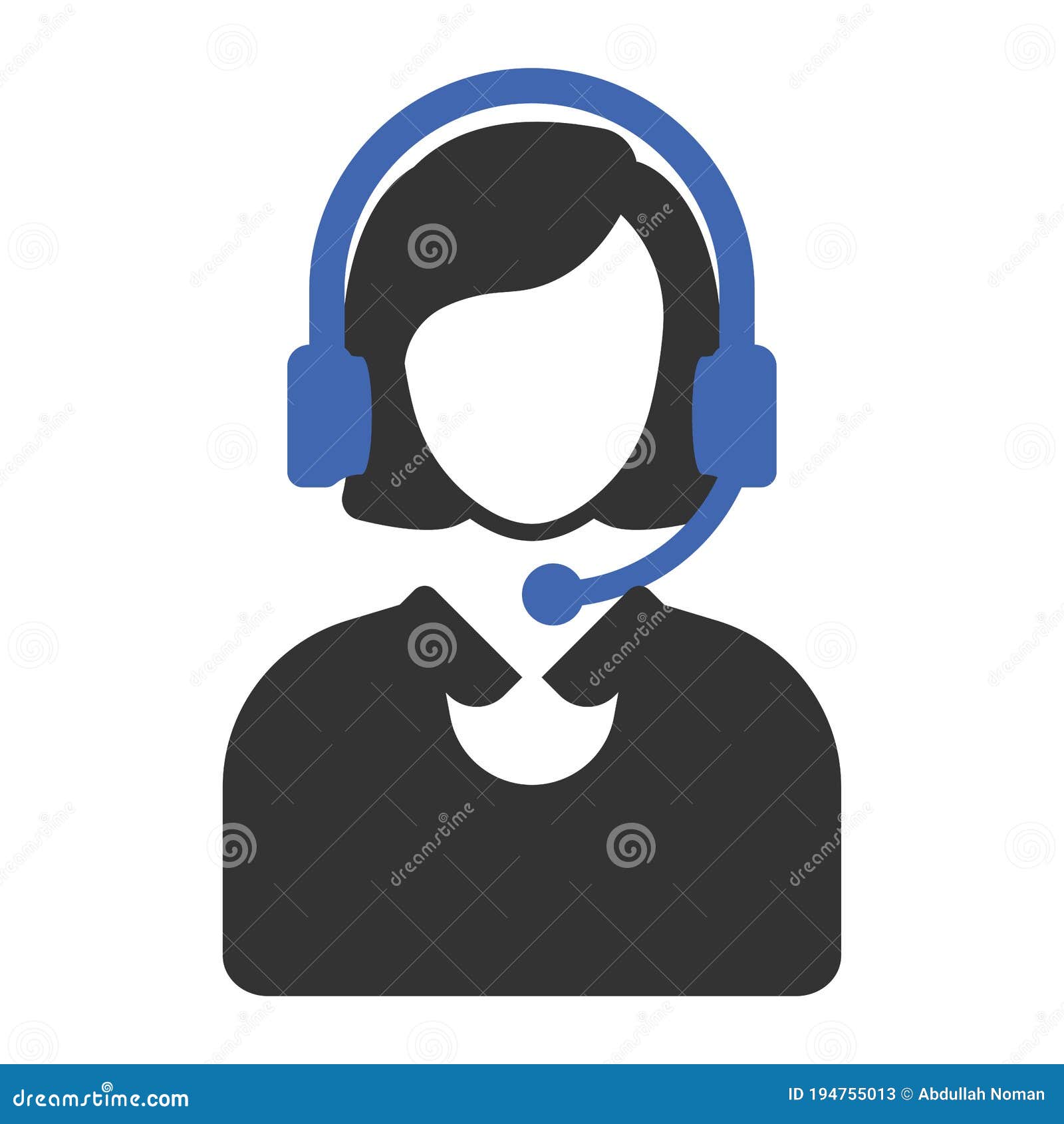 Customer service icon stock vector. Illustration of female - 194755013