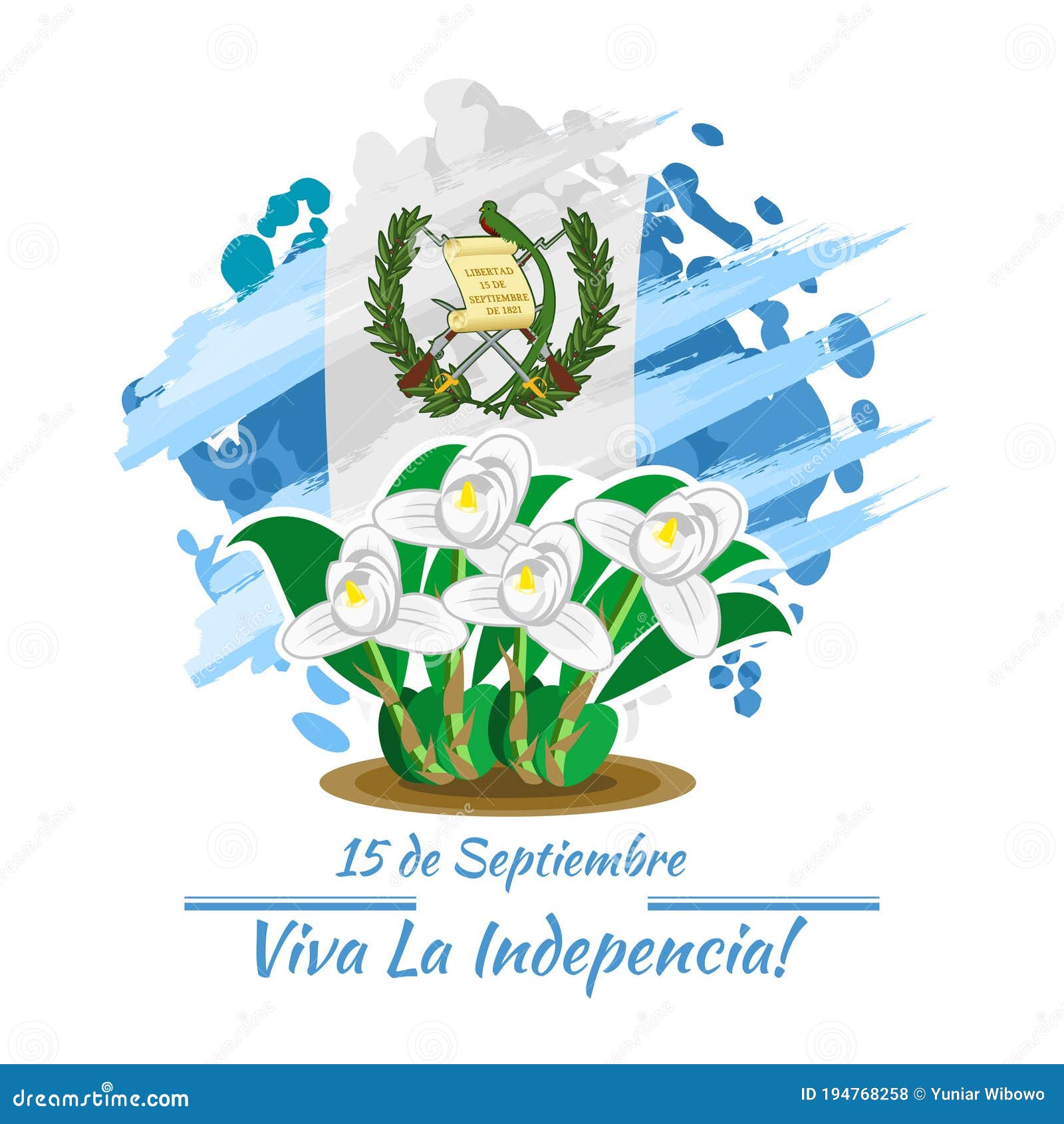 September 15, Independence Day of Guatemala Stock Vector - Illustration ...