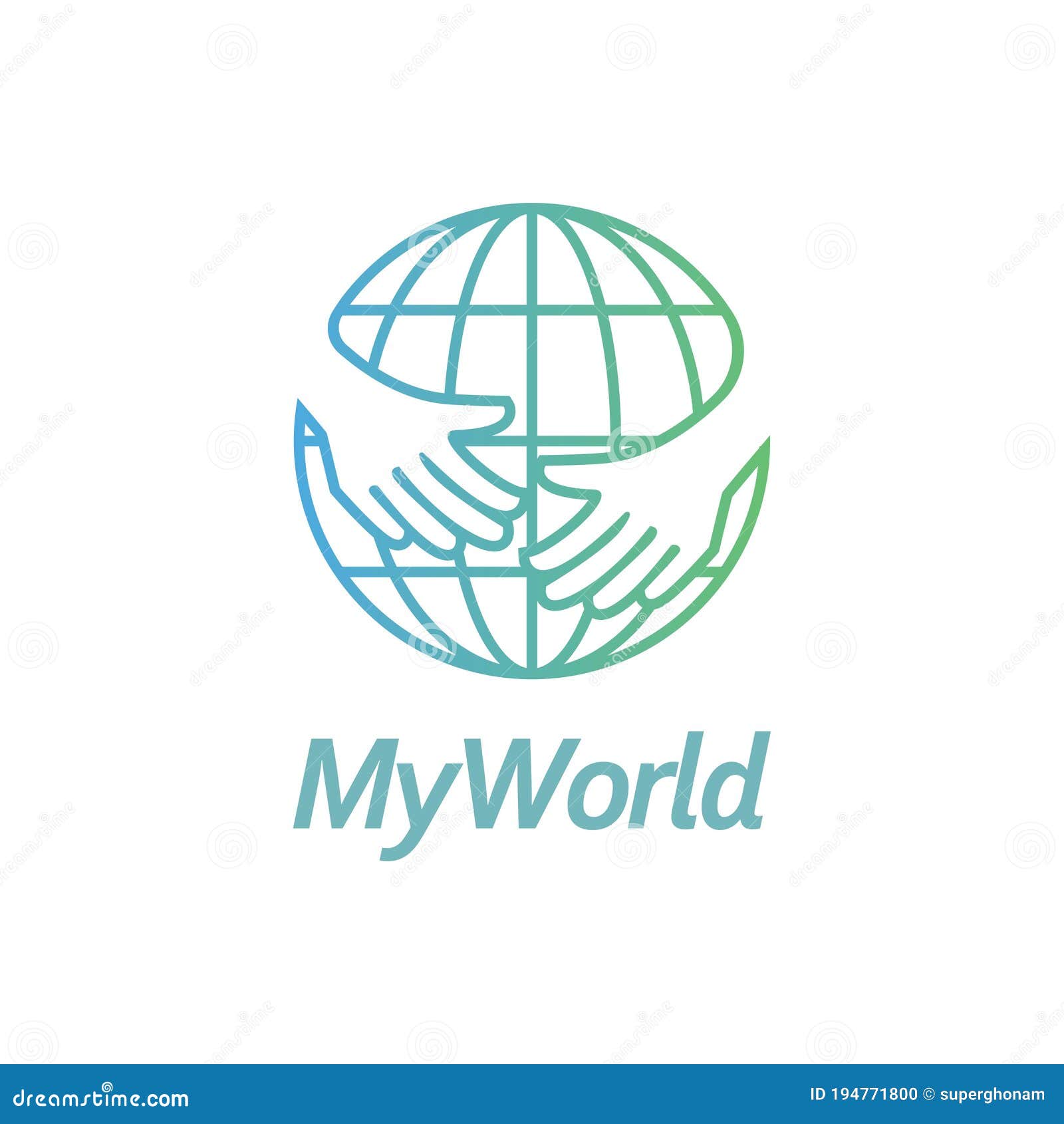 Globe with Hand Logo Template.Safe Earth Illustration Symbol Stock ...