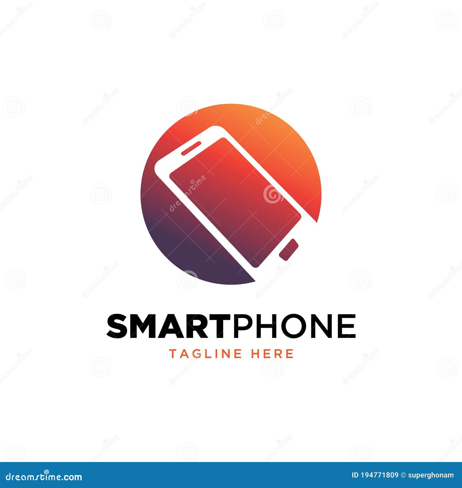 Smartphone Logo Design Template.Phone Technology Symbol Stock Vector ...