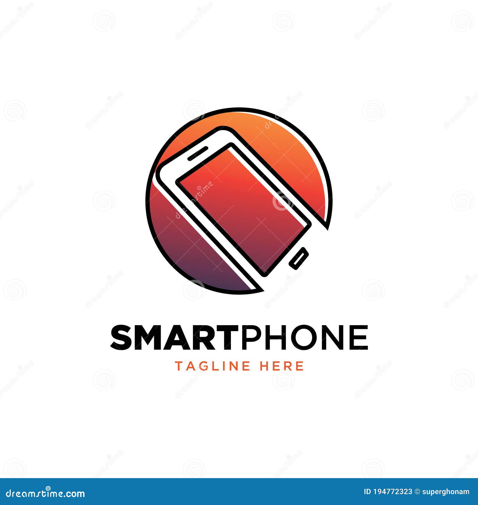 Smartphone Logo Design Template.Phone Technology Symbol Stock Vector ...