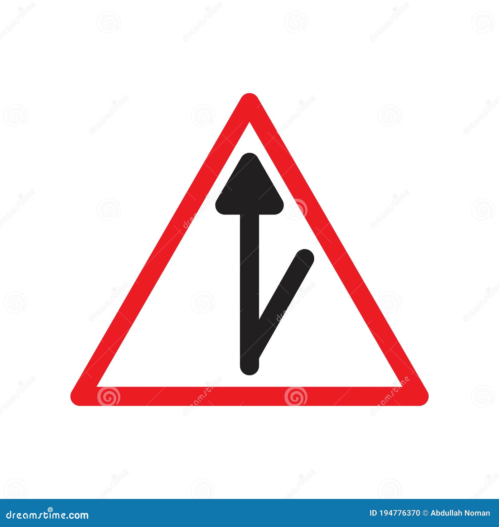 Traffic Merge from Right Icon Stock Vector - Illustration of high ...