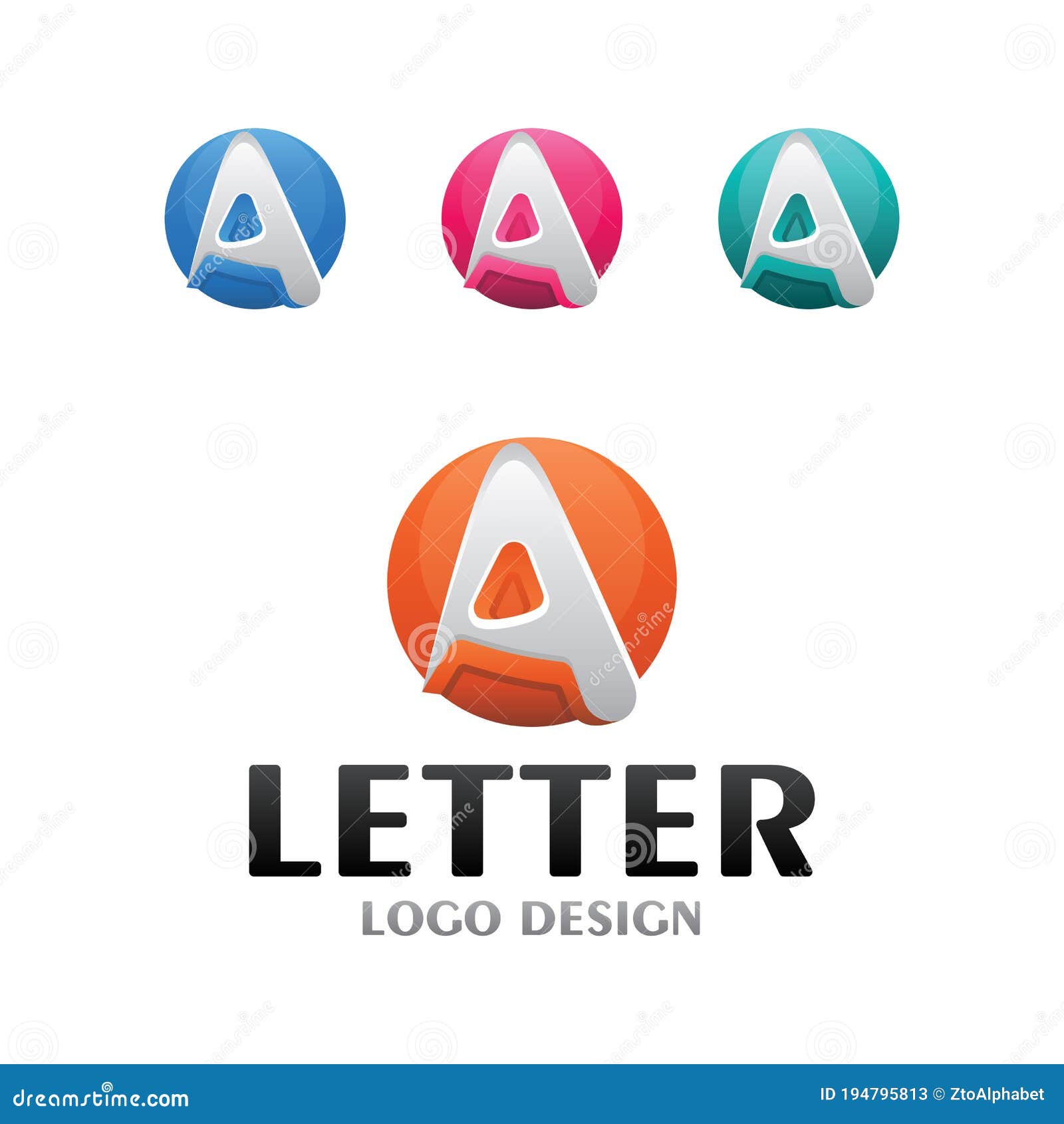 Sphere Ellipse Letter a Logo Templates Stock Vector - Illustration of ...