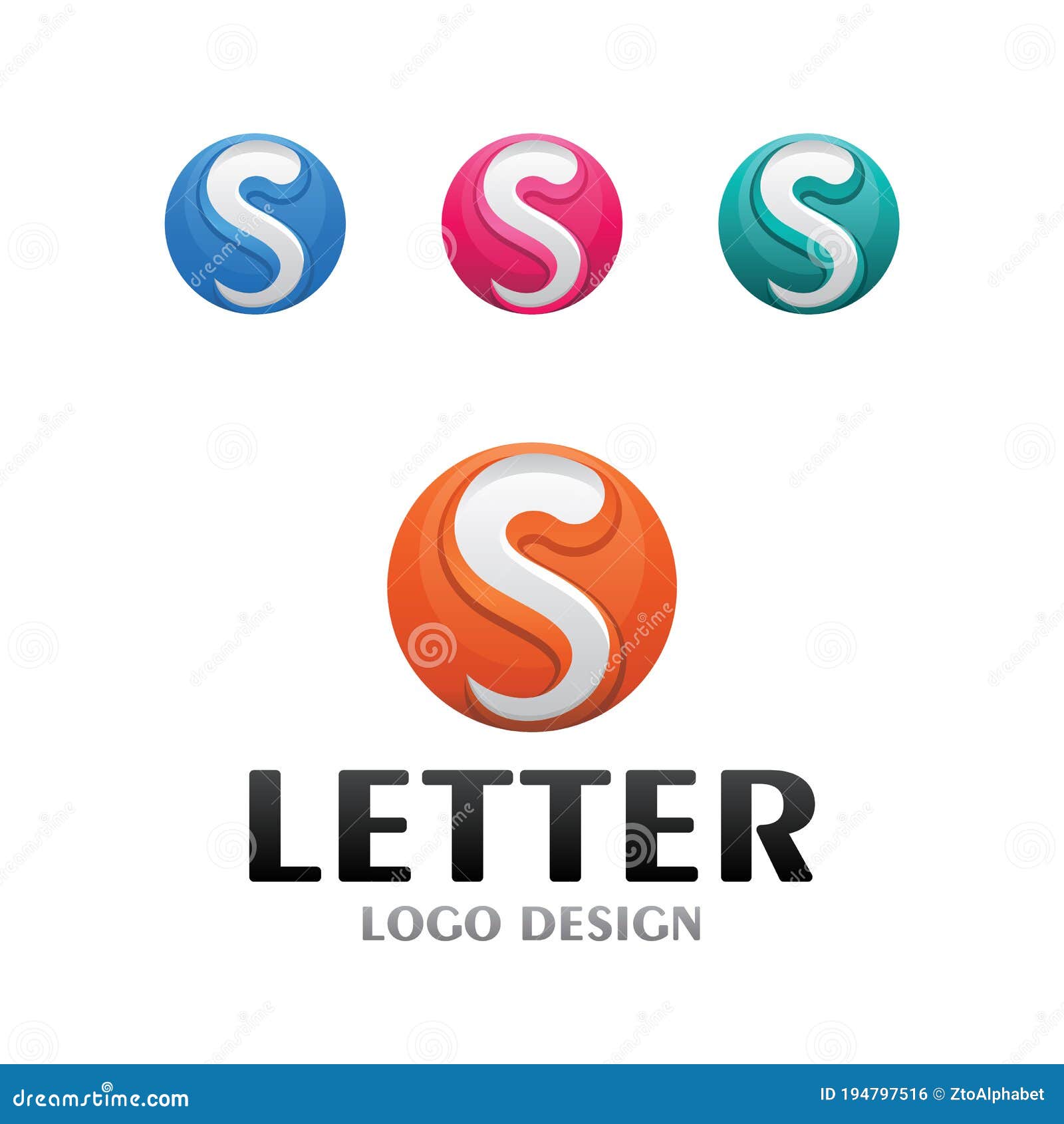 Sphere Letter S Logo Templates Stock Illustration - Illustration of ...