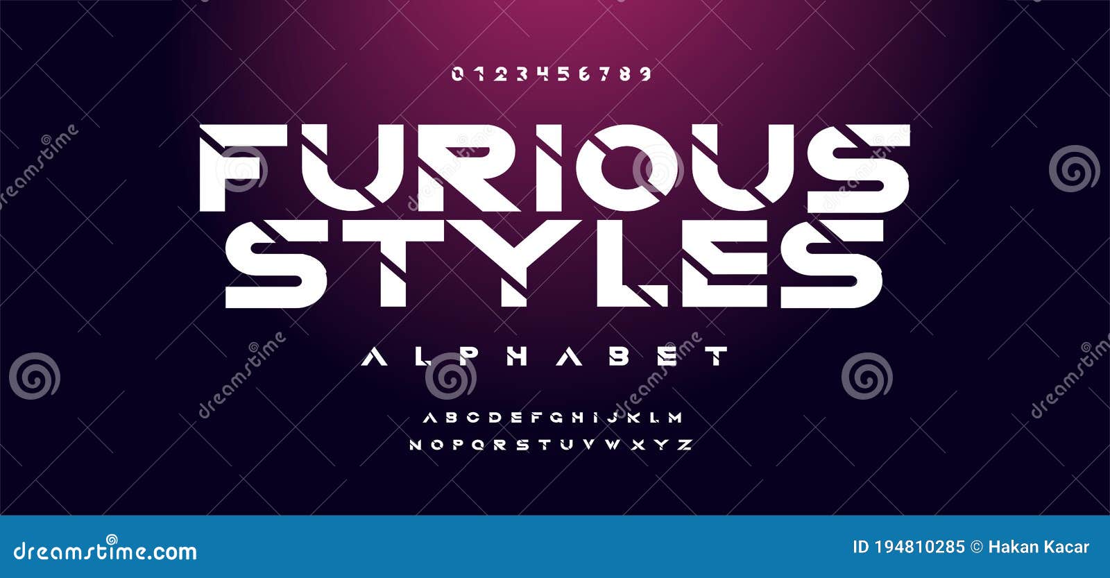 Furious Letters Set Dynamic Bold Font Elegant Italic Typeset Vector ...