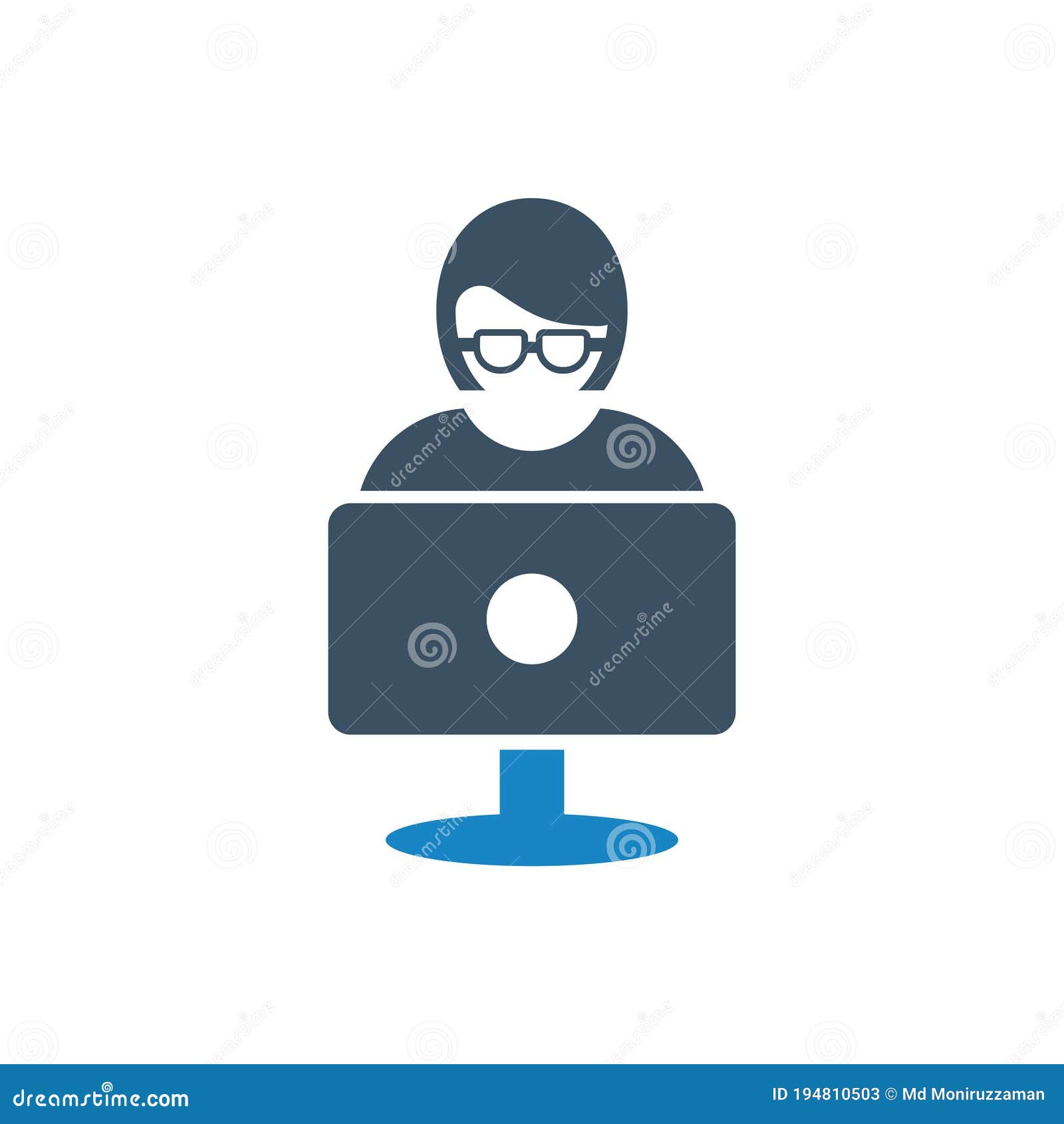 Computer Glasses Woman Female Lady Teacher Girl Business Woman Icon ...