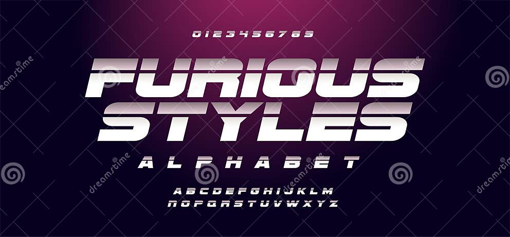 Fast and Furious Style Fonts. Stock Vector - Illustration of easily ...