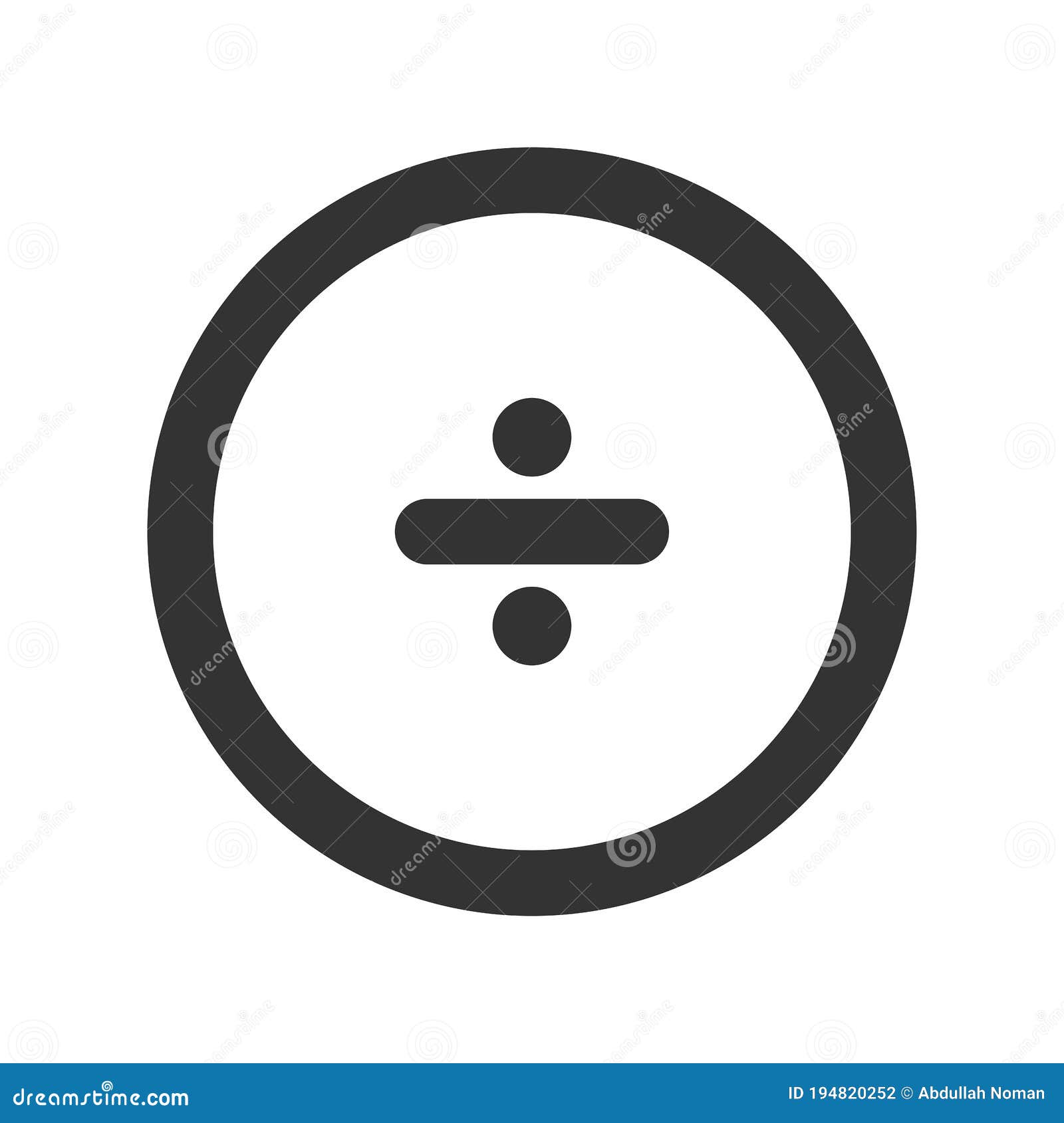 Divide sign icon design stock vector. Illustration of algebra - 194820252