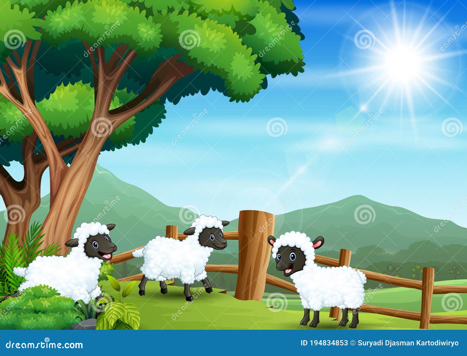 Sheep Playing The Piano, Cute Musician Animal Cartoon Character With ...