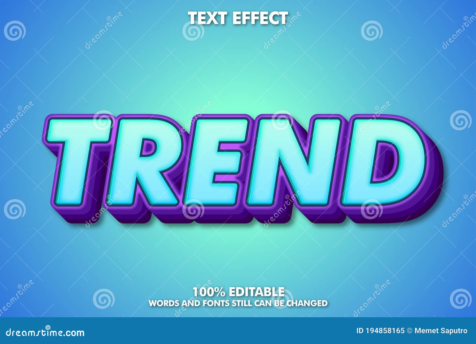 Trendy text effect stock vector. Illustration of mock - 194858165
