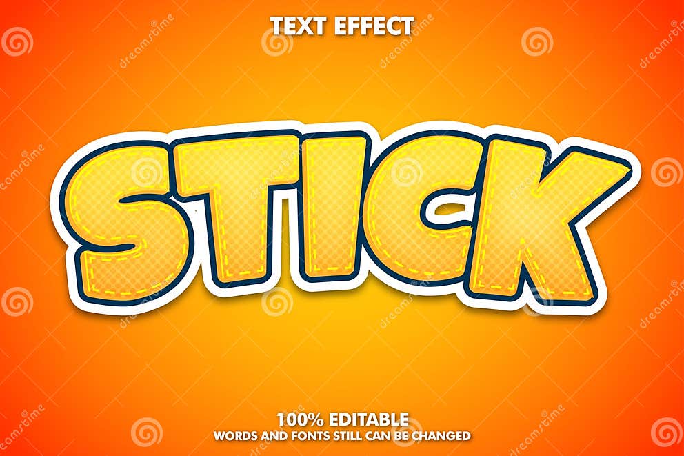 Cartoon text effect stock photo. Image of letter, editable - 194858244