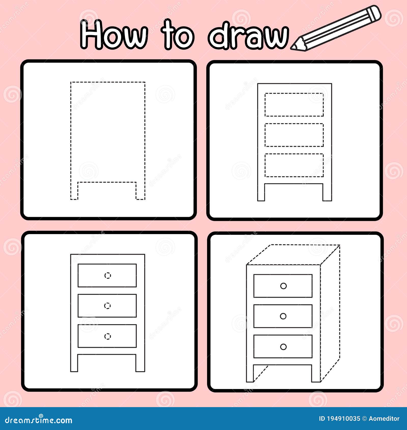 Illustrator of How To Draw Three Editorial Image - Illustration of ...