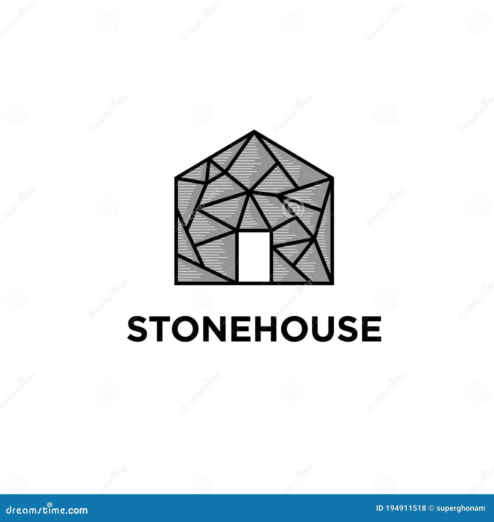 Stone House Logo Design Template Stock Vector - Illustration of design ...