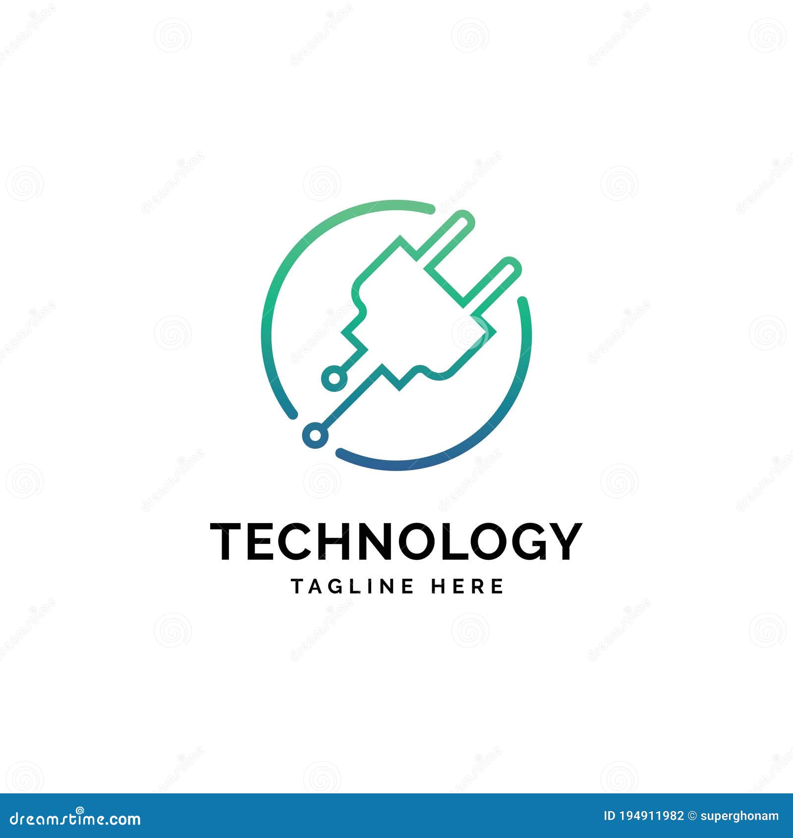 Electrical Technology Logo Design Vector Template Stock Vector ...