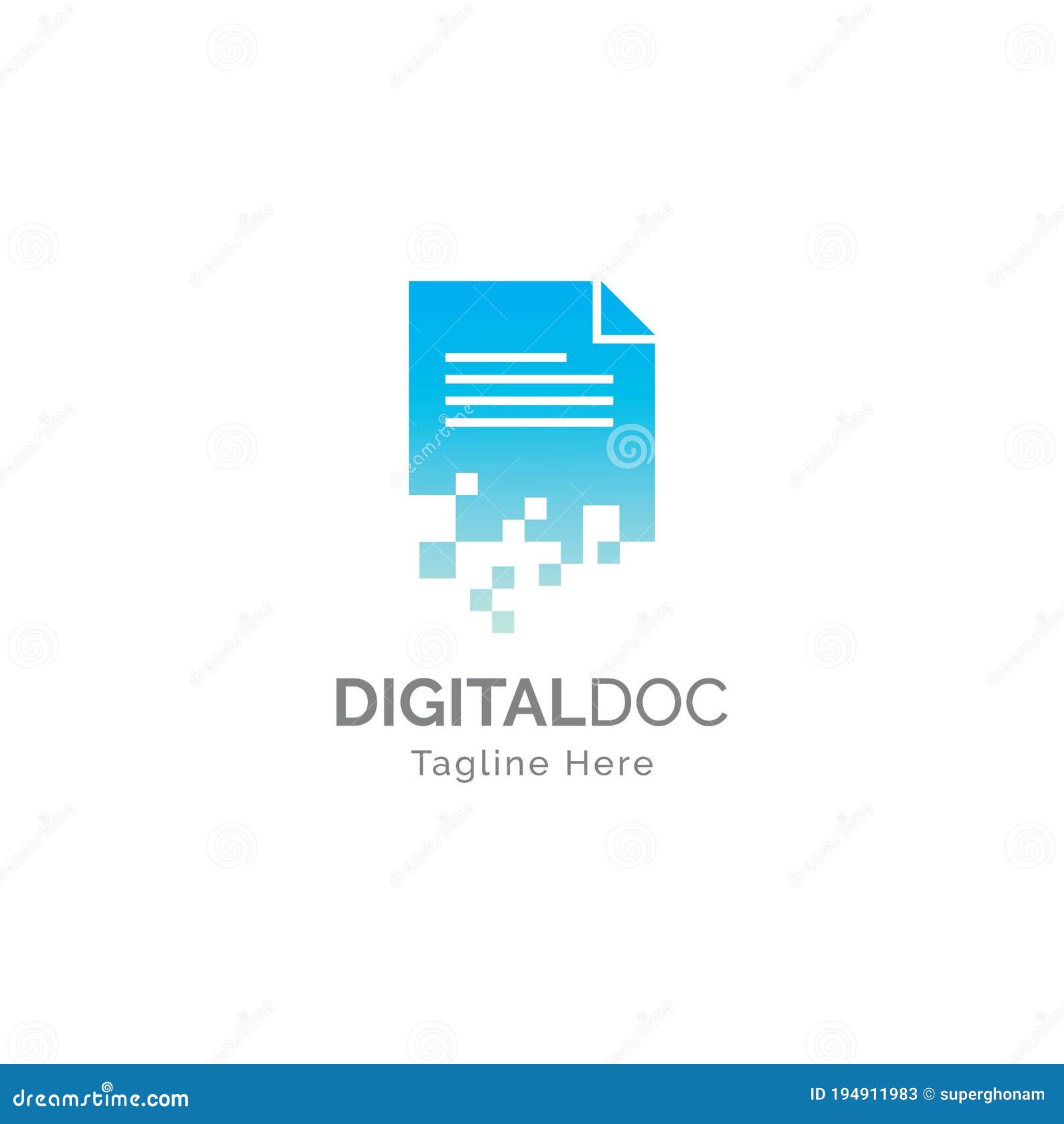 Digital Document Logo Illustration Design Vector Template Stock Vector ...