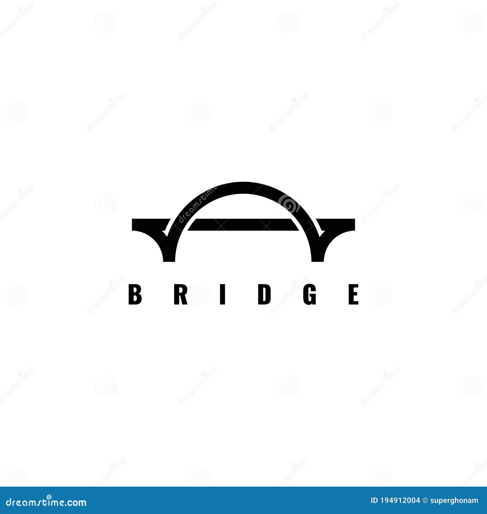 Simple Bridge Logo Design Vector Template Stock Vector - Illustration ...