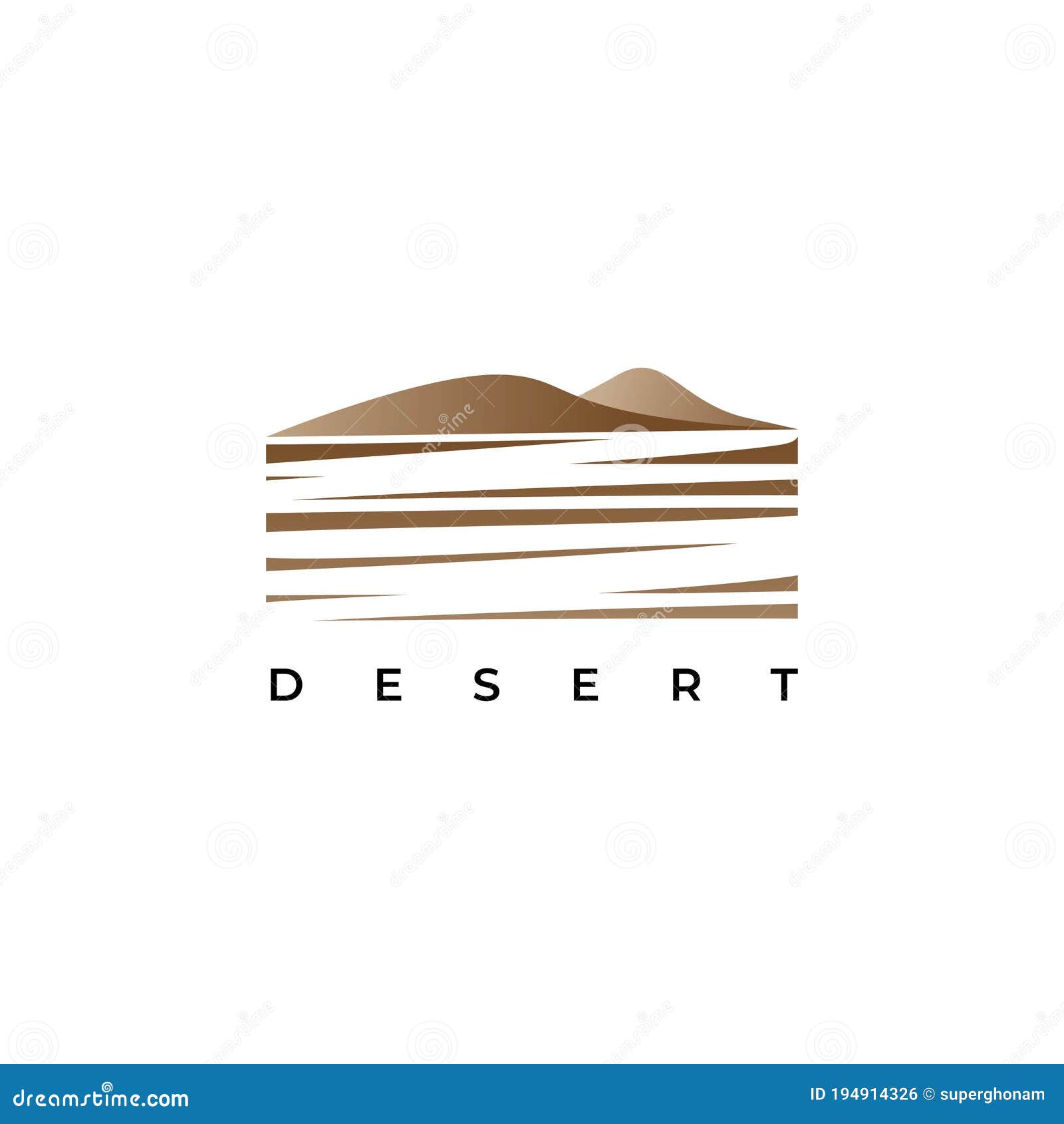 Desert Logo Design Illustration Vector Template Stock Vector ...