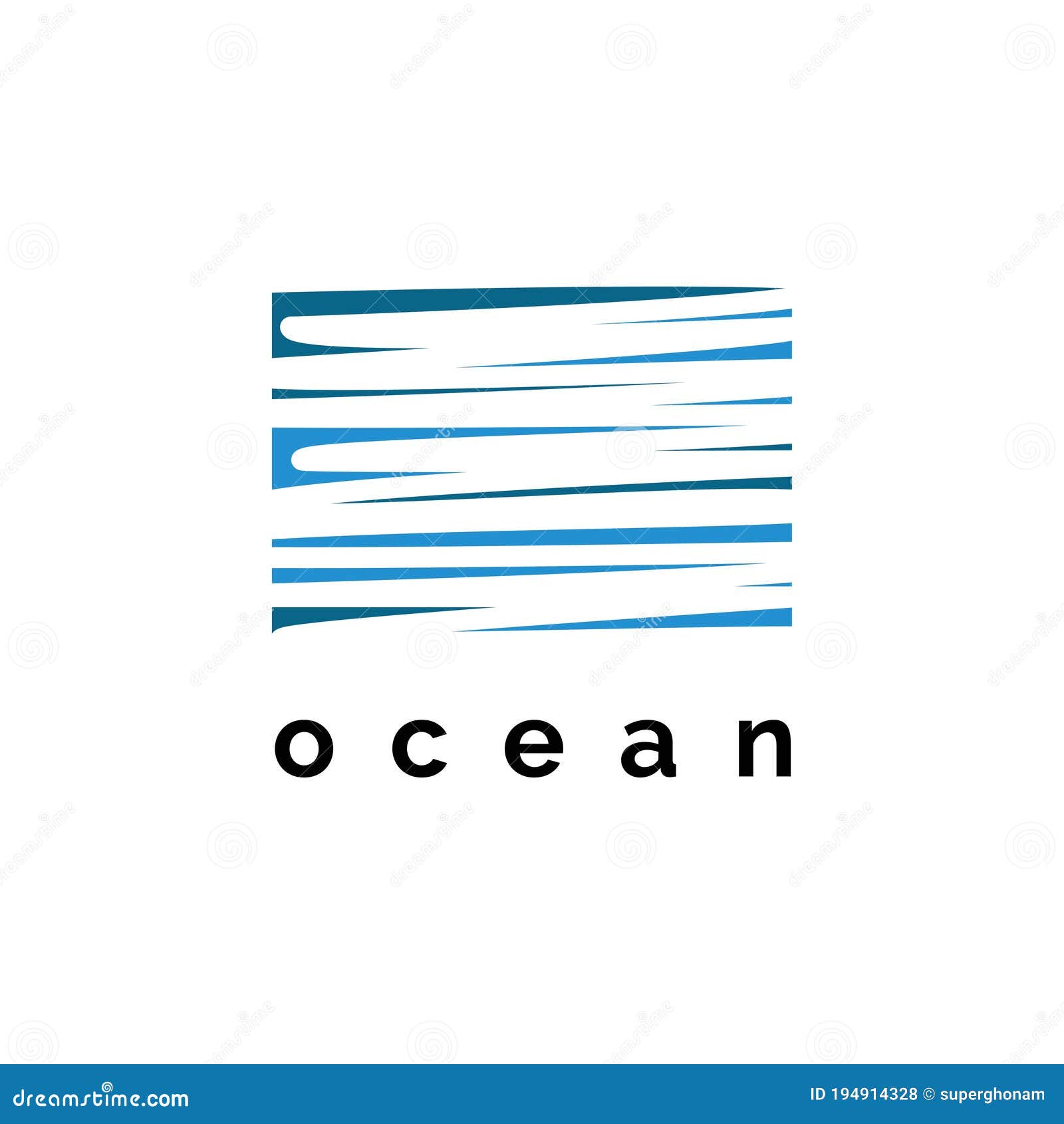 Ocean Illustration Symbol Logo Design Vector Template Stock Vector ...