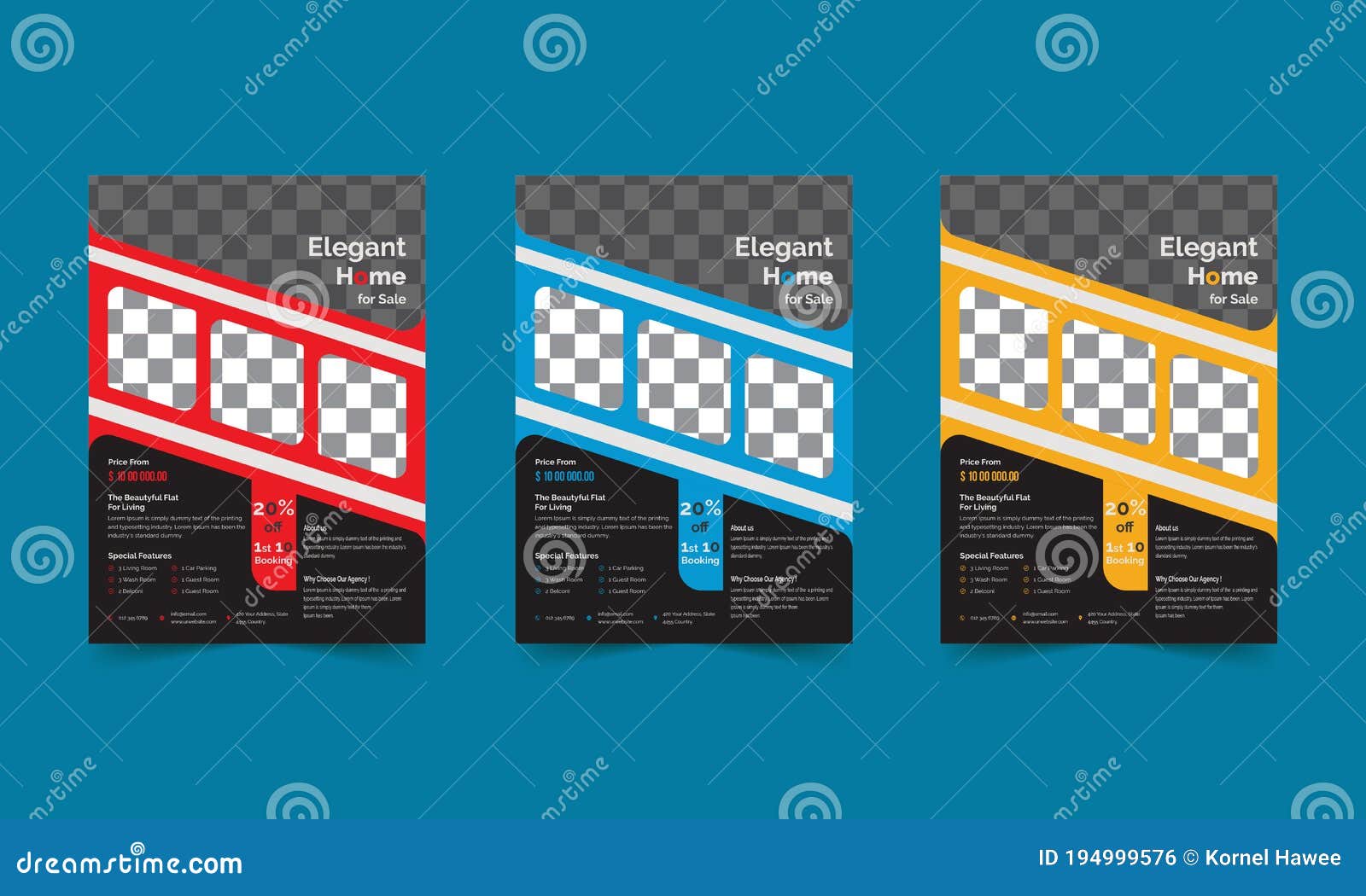 Creative Corporate and Real Estate Flyer Design Multicolor Brochure ...