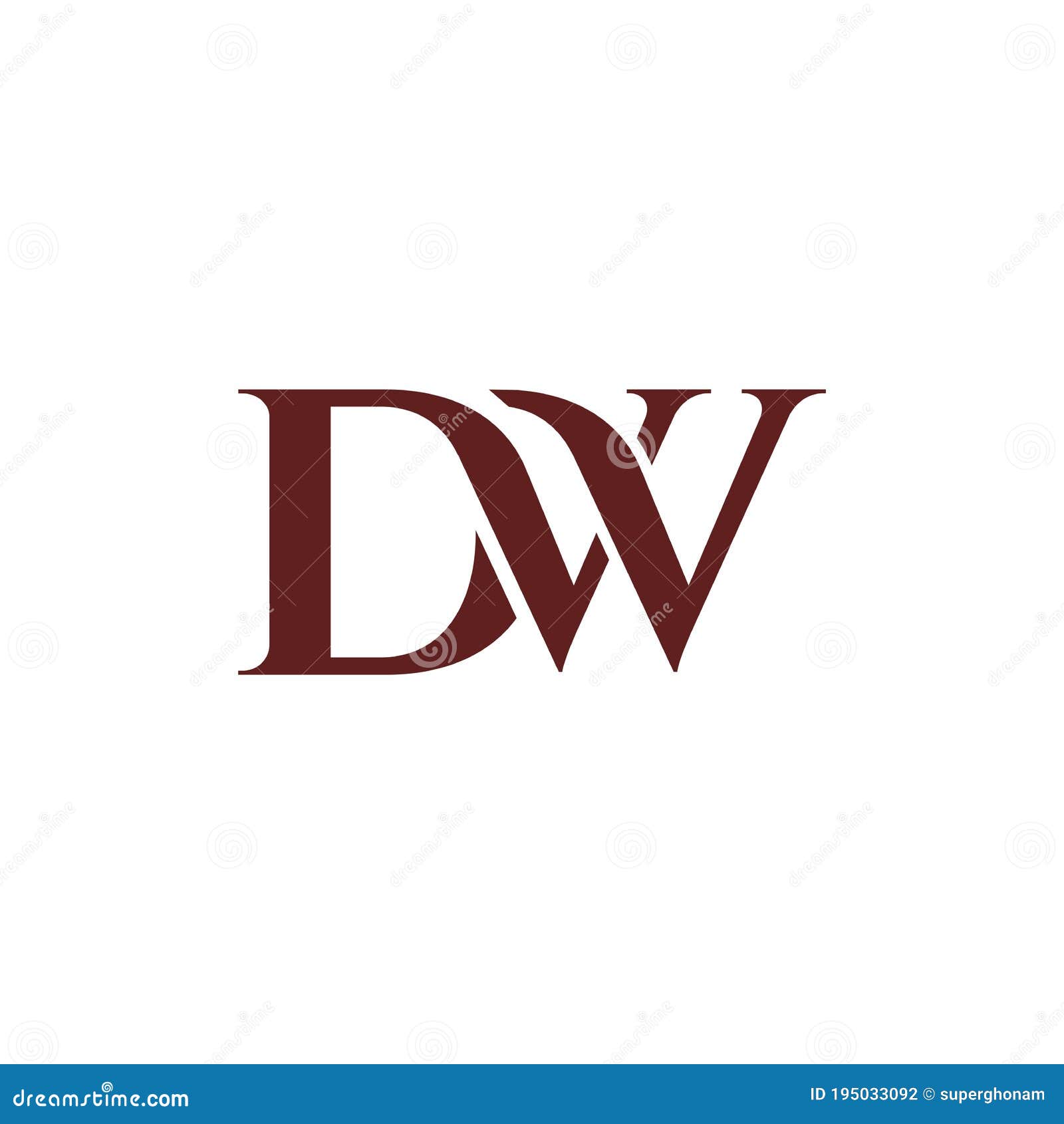 Beautiful DW Logo Design Inspiration.Creative Initial DW Logo Stock ...