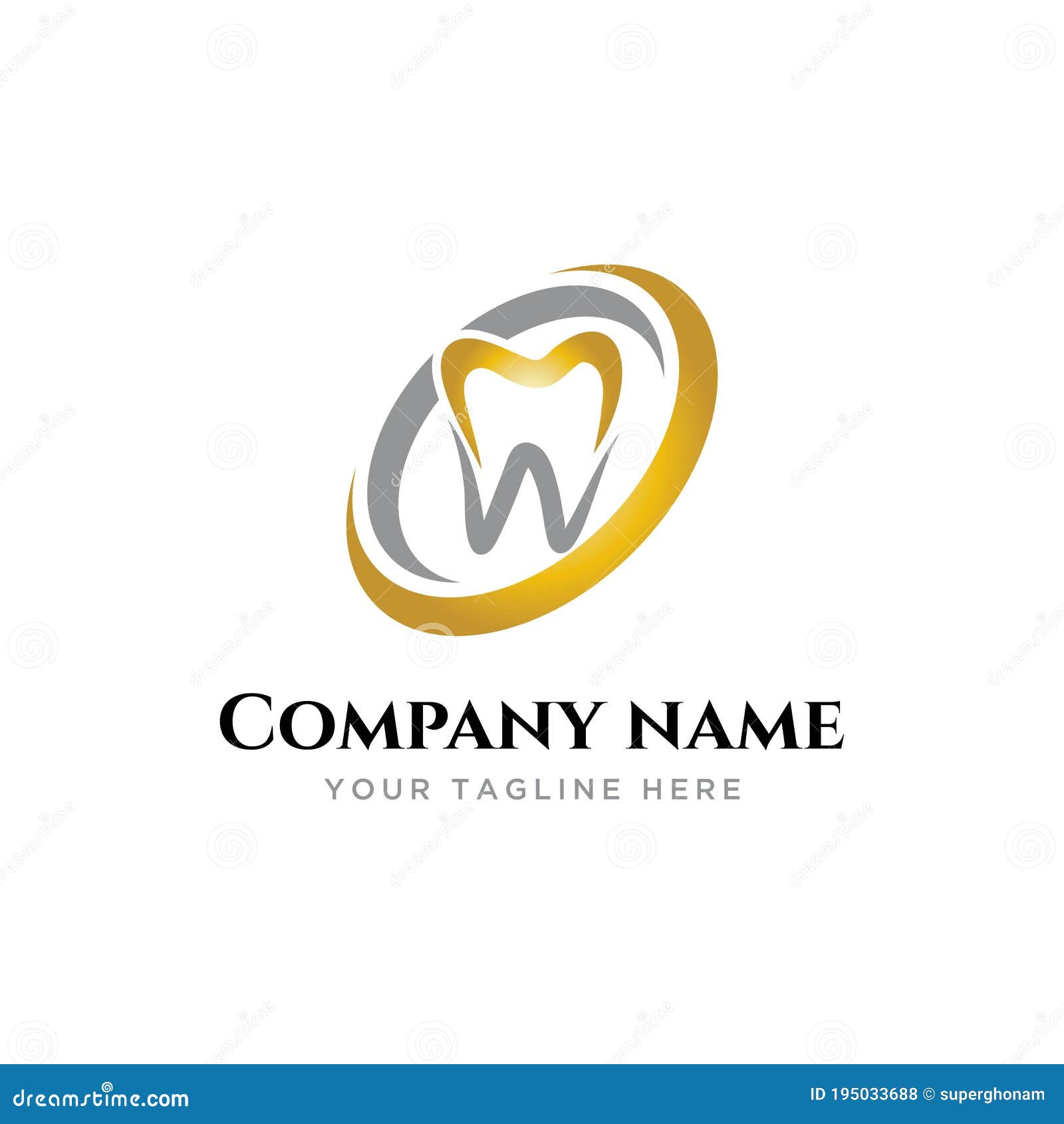 Elegant Golden Dental Logo Design Inspiration-vector Stock Vector ...