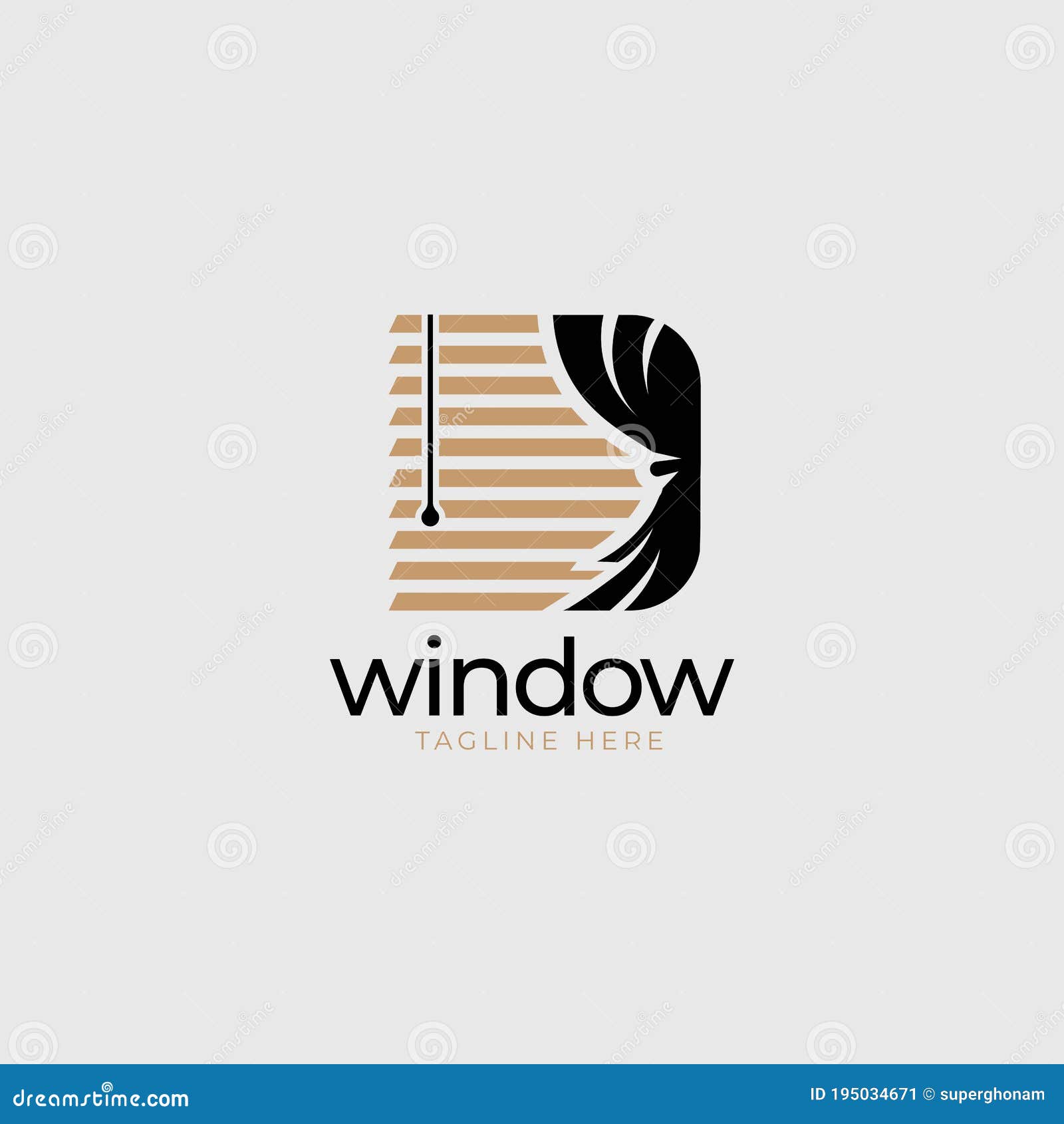 Window Logo Design Template.Creative Sign for Home Interior Symbol ...