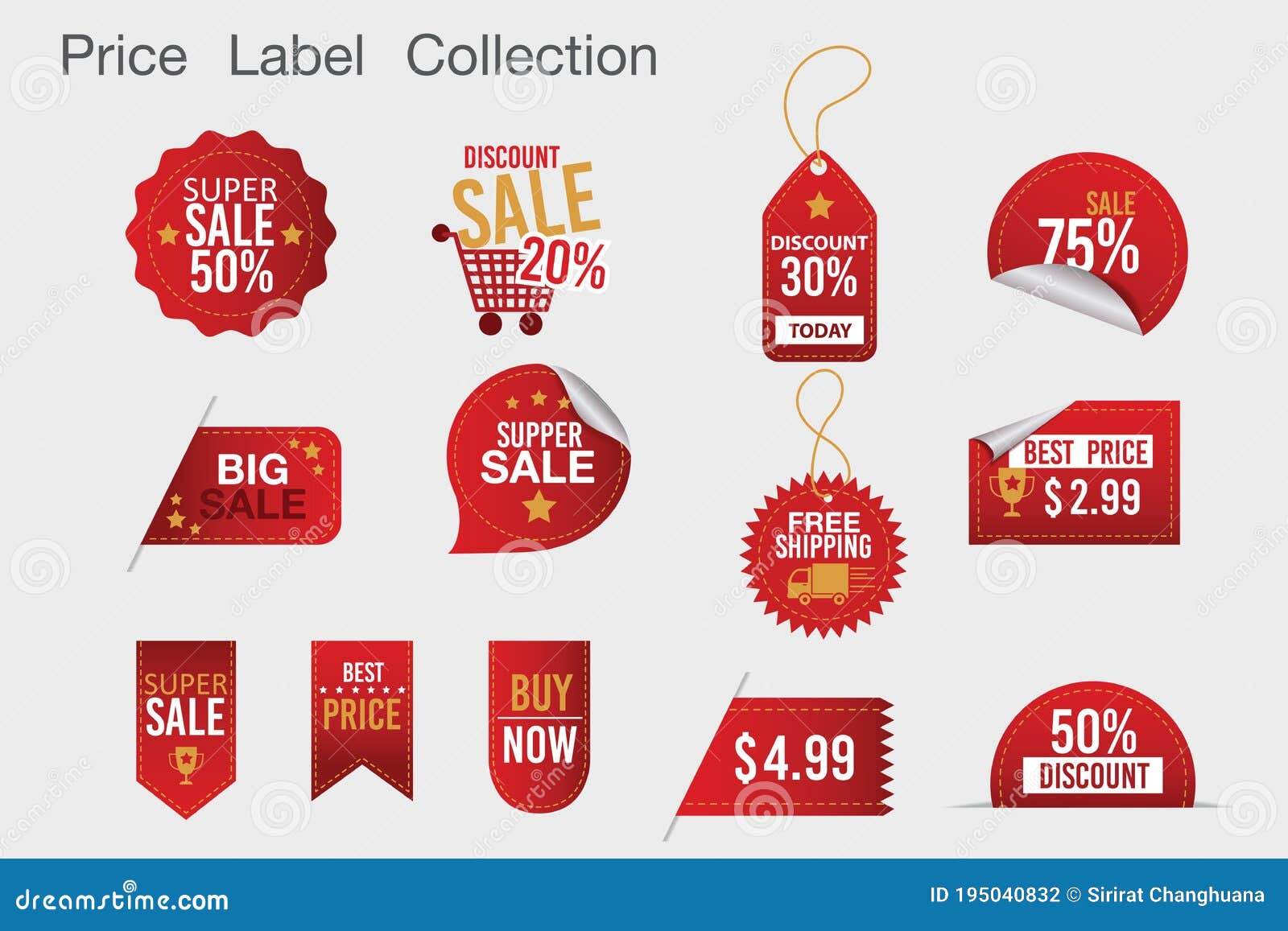 Sale Discount Specials Banner Price Tag, Sticker Half Off, Save Percent ...