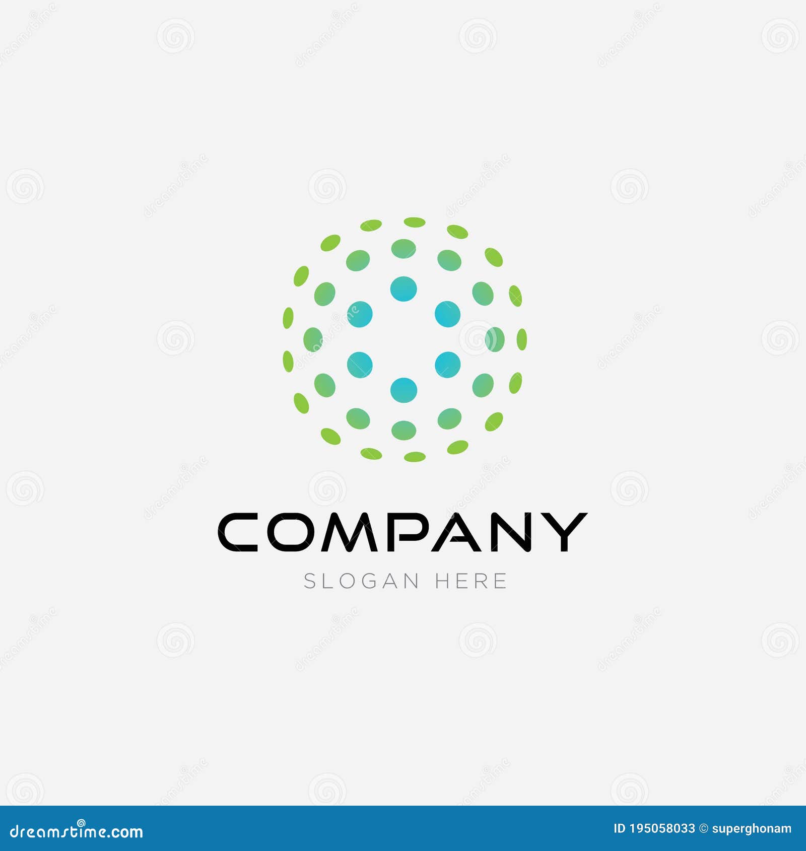 Abstract Creative Dots Logo Design Template Stock Vector - Illustration ...