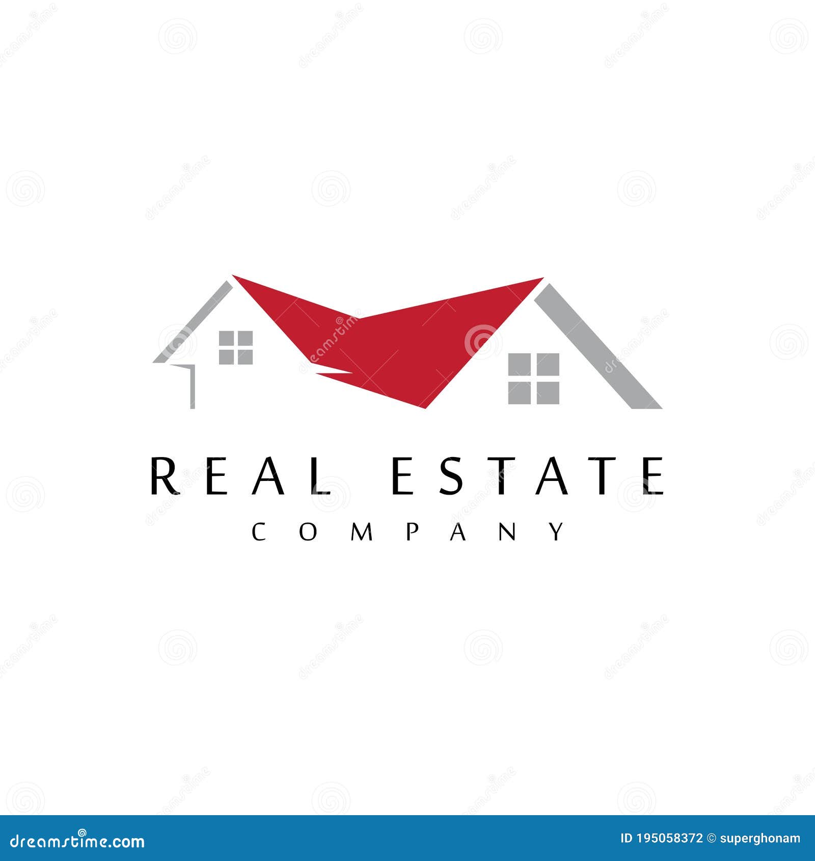 Red House Logo Design for Real Estate/property Industry.Vector Stock ...