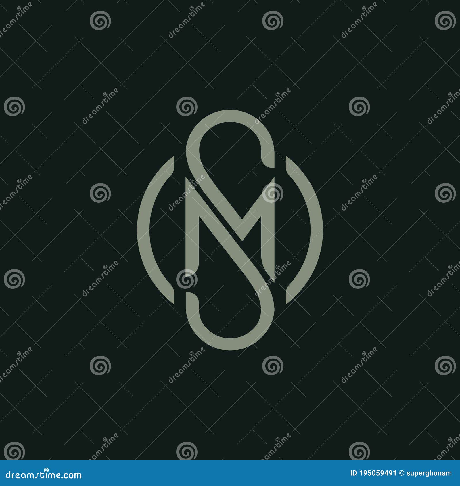 A Initial Symbol In Circle Cartoon Vector | CartoonDealer.com #78776169