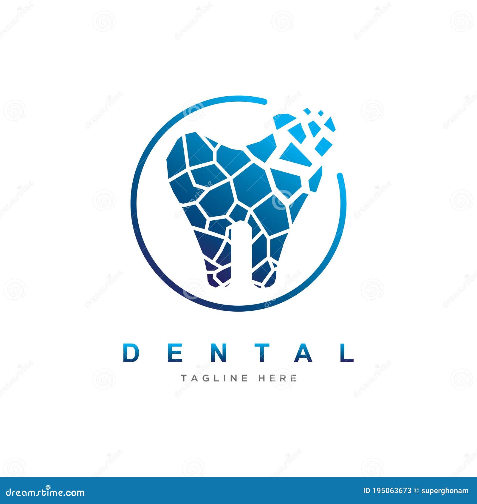 Dental Crack Logo Design Vector Template Stock Vector - Illustration of ...