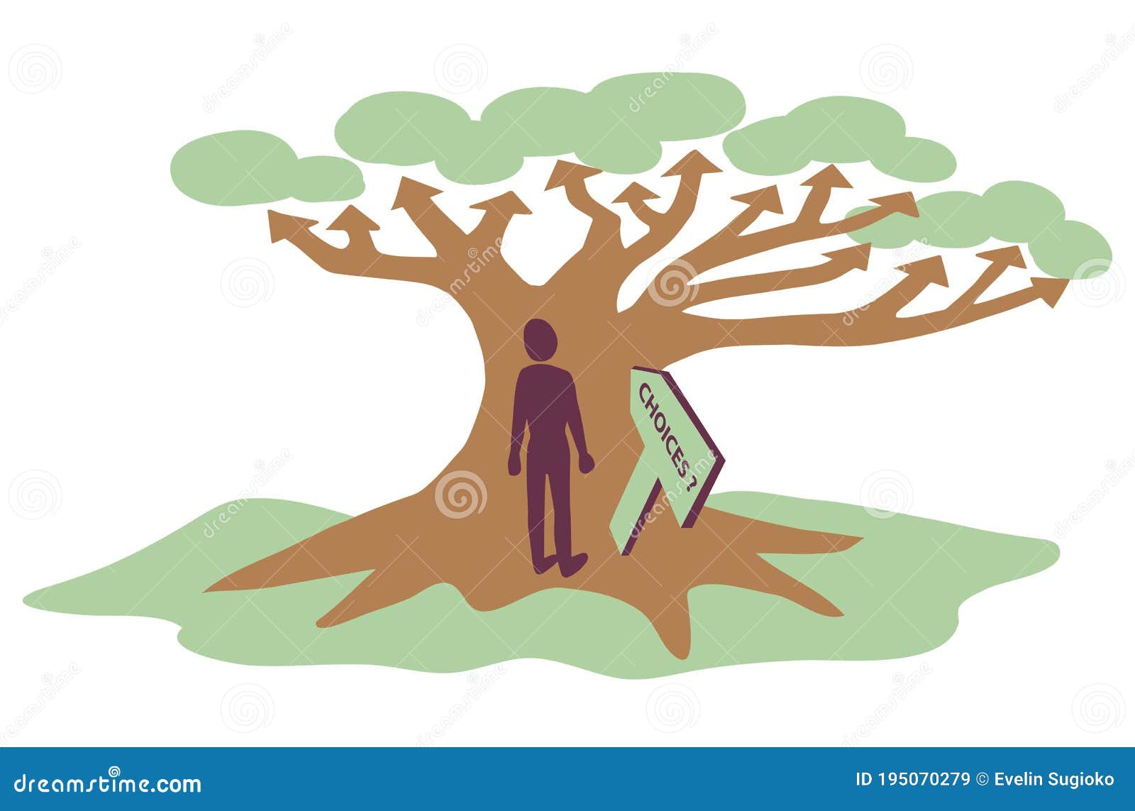 Life Choices Concept Flat Vector Illustration. Woman Cartoon Character ...