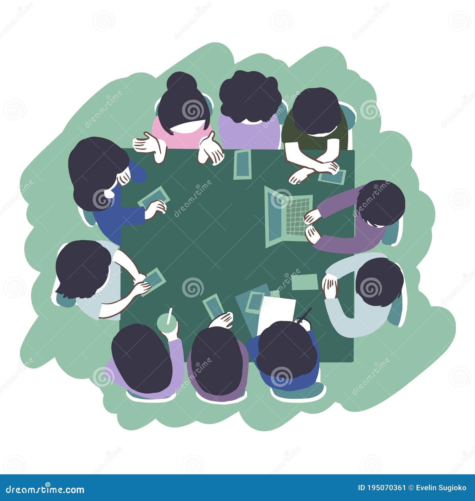 Business Social Networking Company Meeting for Success Concept Vector ...