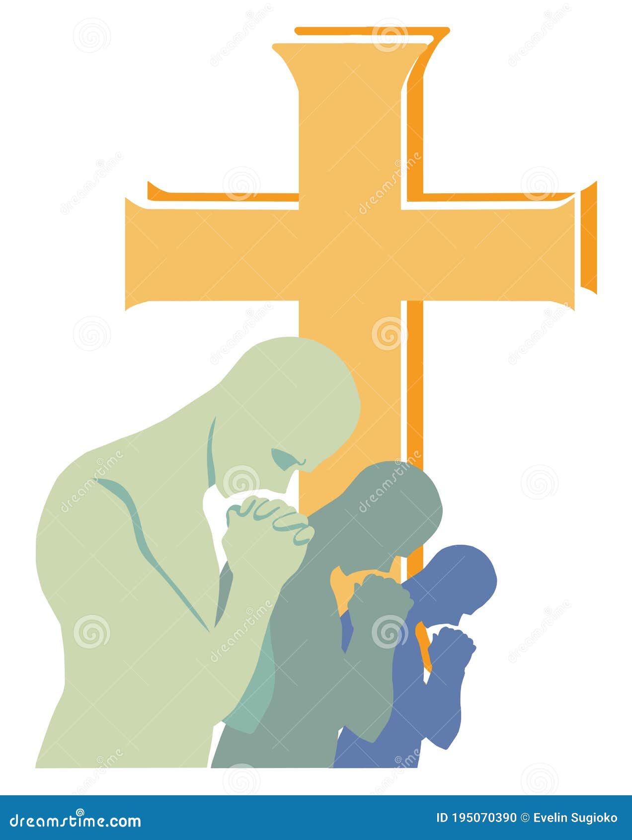 People Pray, Stick Figure Man Kneeling, Prayer Illustration ...