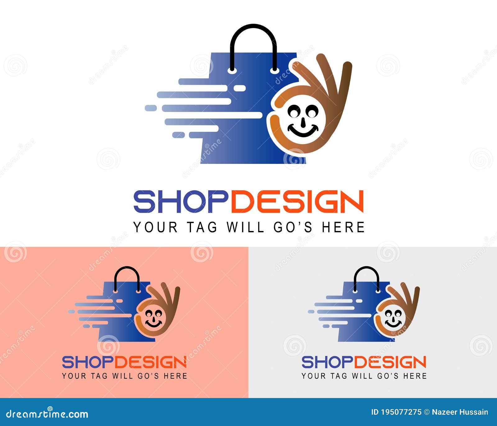 Shop Logo Design Vector Illustration Stock Vector - Illustration of ...
