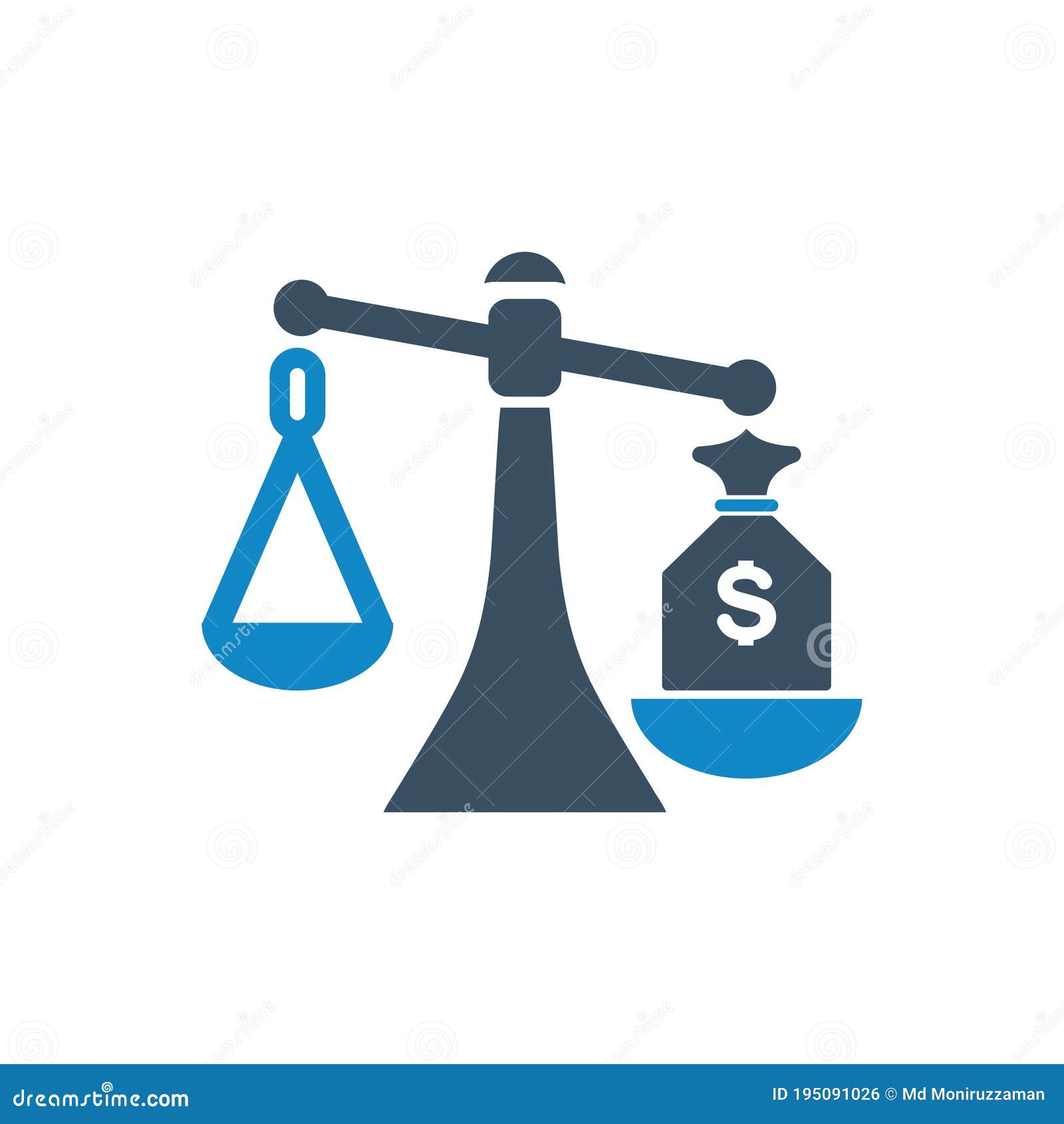 Debt Balance Law Scale Mortgage Loan Icon Vector Illustration Stock ...