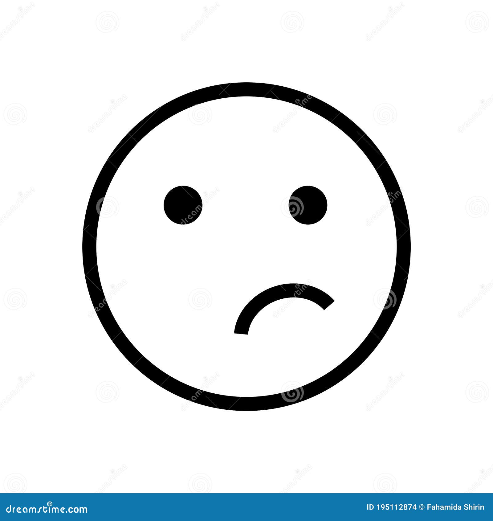 Face reaction emoji icon stock vector. Illustration of symbol - 195112874