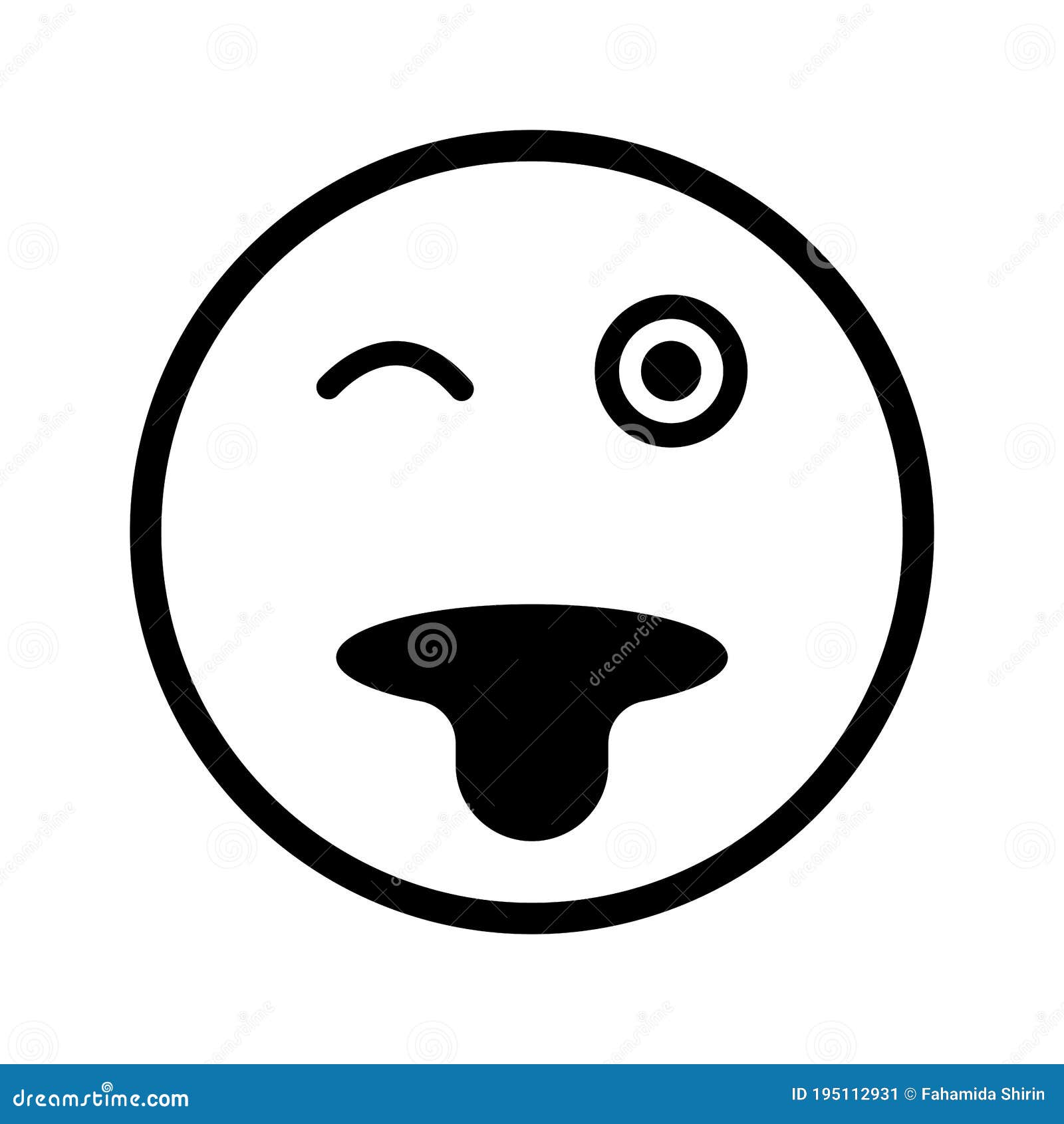 Face reaction emoji icon stock vector. Illustration of reaction - 195112931
