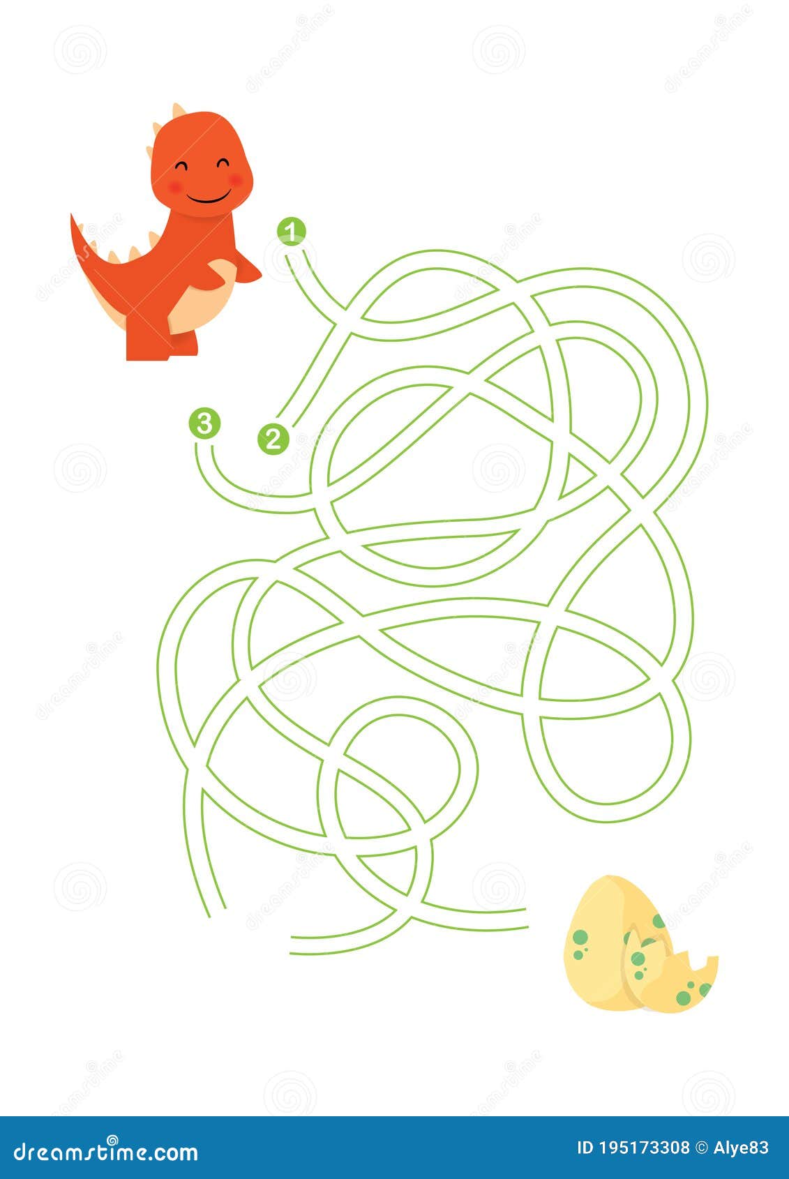 Labyrinth Worksheet for Kids Stock Illustration - Illustration of ...