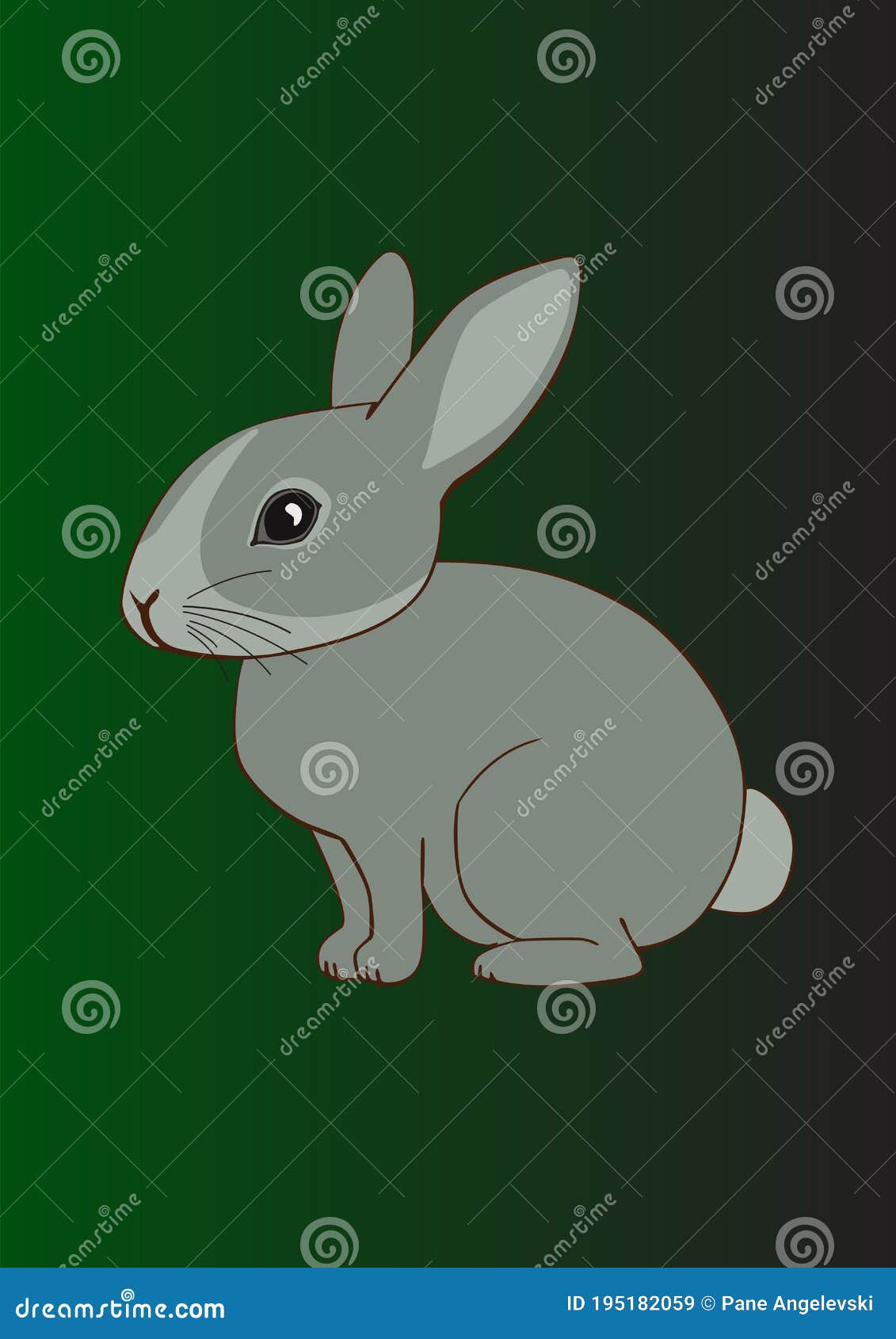 Amazing Vector of Rabbit in Green Background Stock Vector ...
