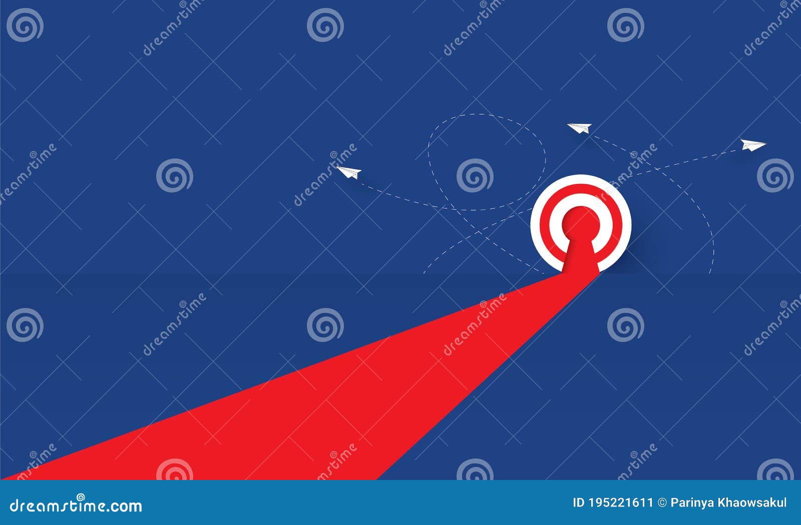 Keyhole in a Target, Business Strategy Stock Illustration ...